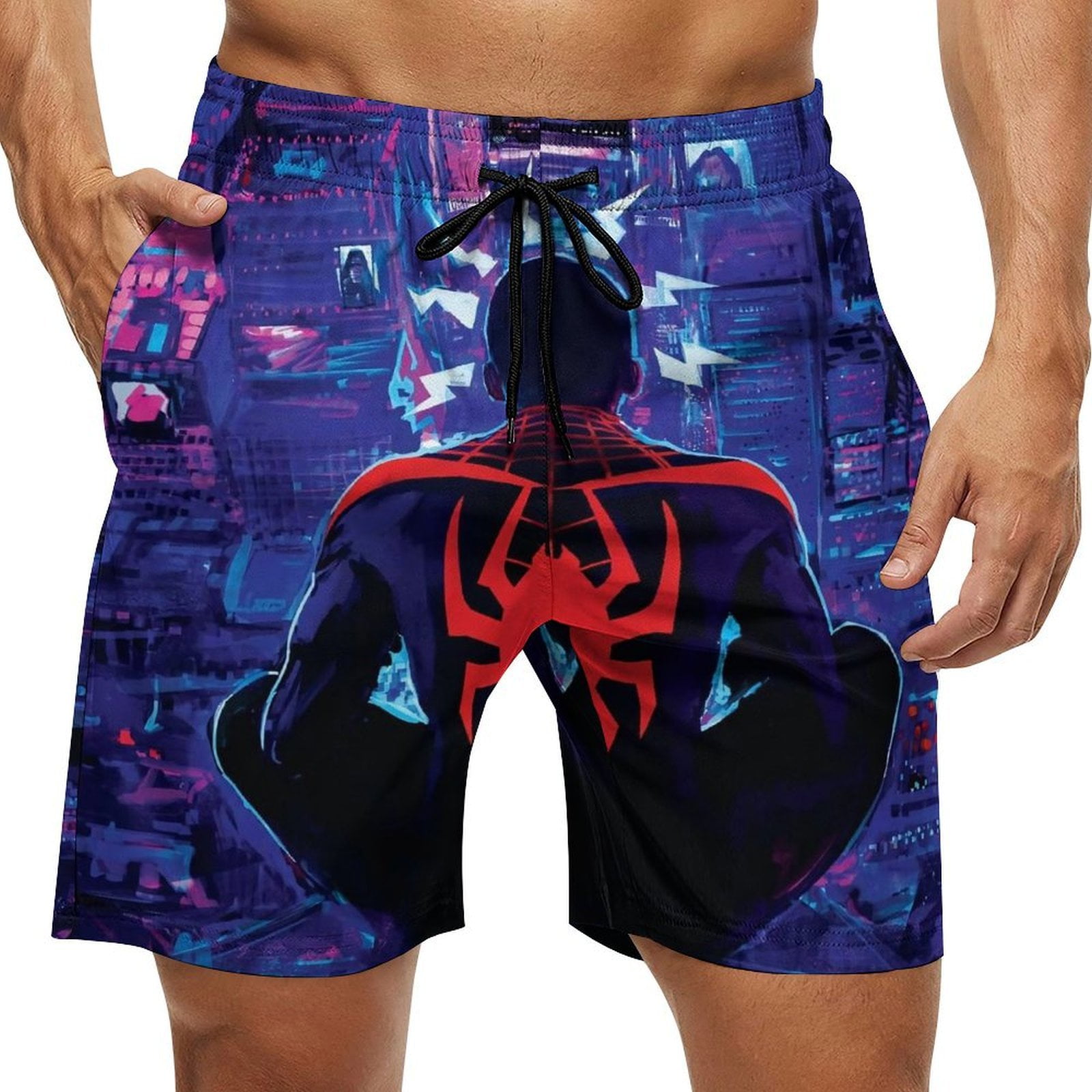 Spider-Man - This Is My Time Mens Swim Trunks,Men's Swim Trunks Board ...