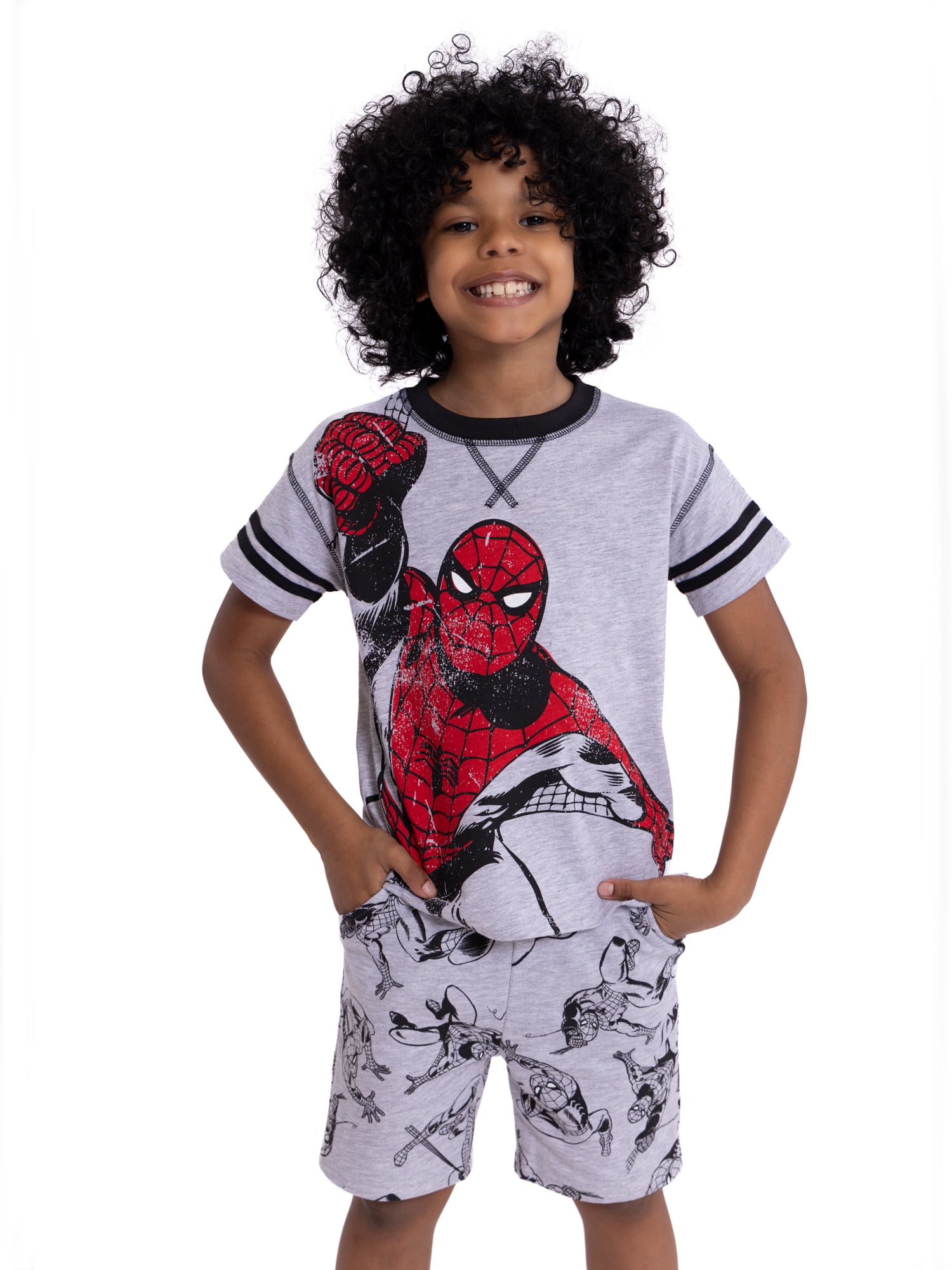 Spider-Man Toddler Boys Short Sleeve T-Shirt and Shorts Set, 2-Piece ...