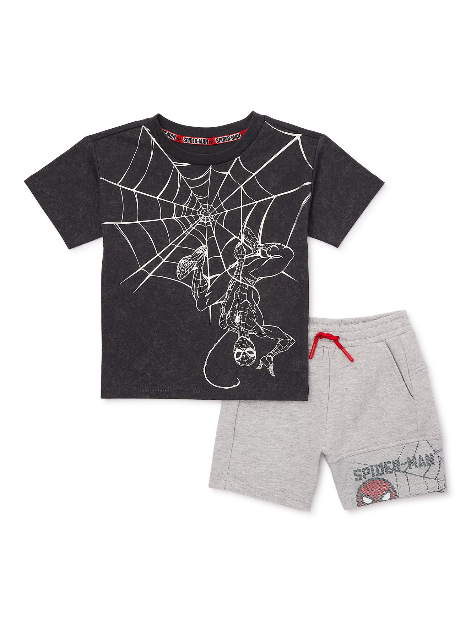 Spider-Man Toddler Boys T-Shirt and Shorts Set, 2-Piece, Sizes 18M-5T ...