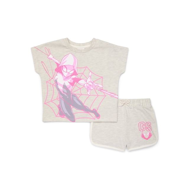 Spider-Man Toddler Girl Ghost Spider Graphic T-Shirt and Shorts Set, 2 ...