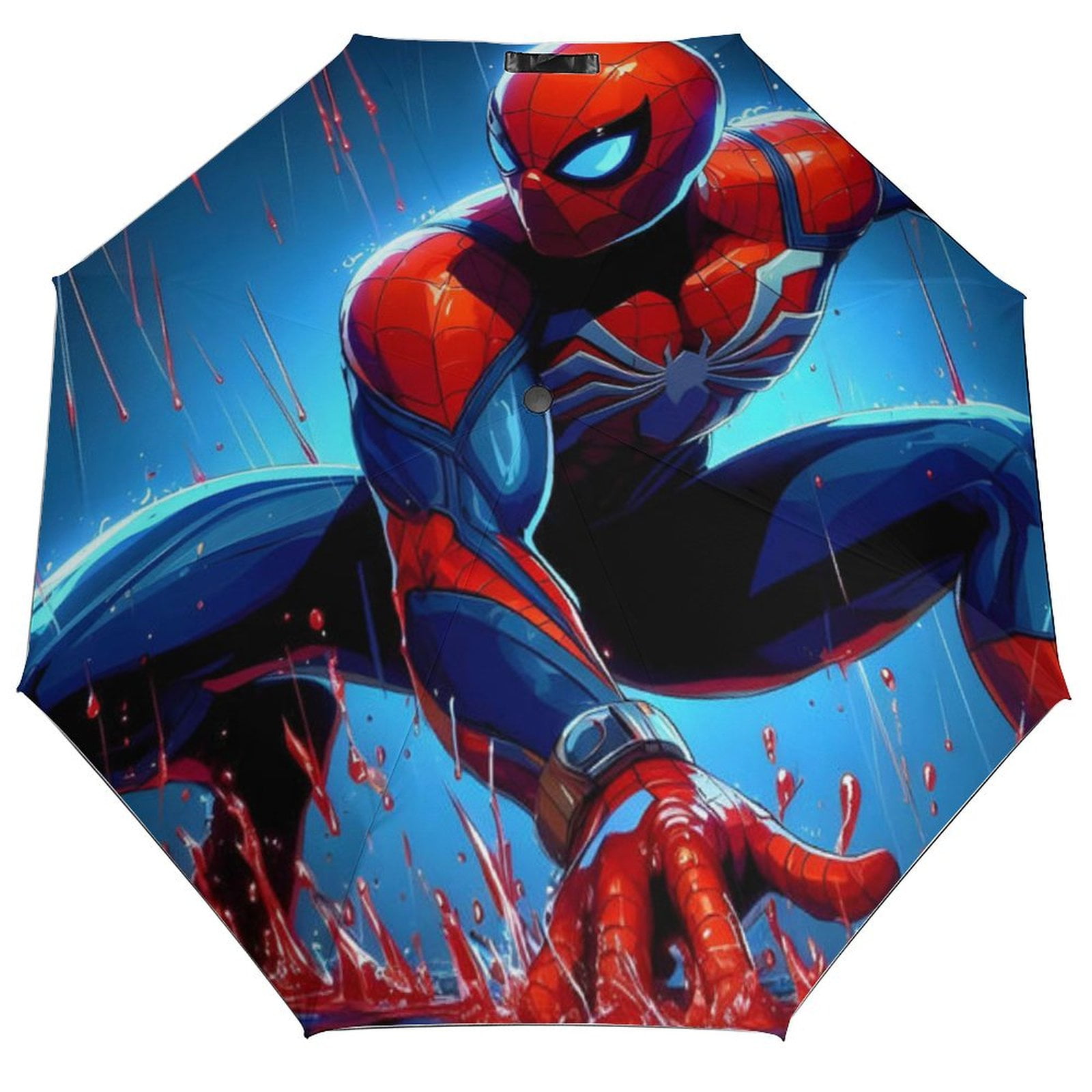 Spider-Man Travel Automatic Folding Rain Umbrellas with Cover Bag ...