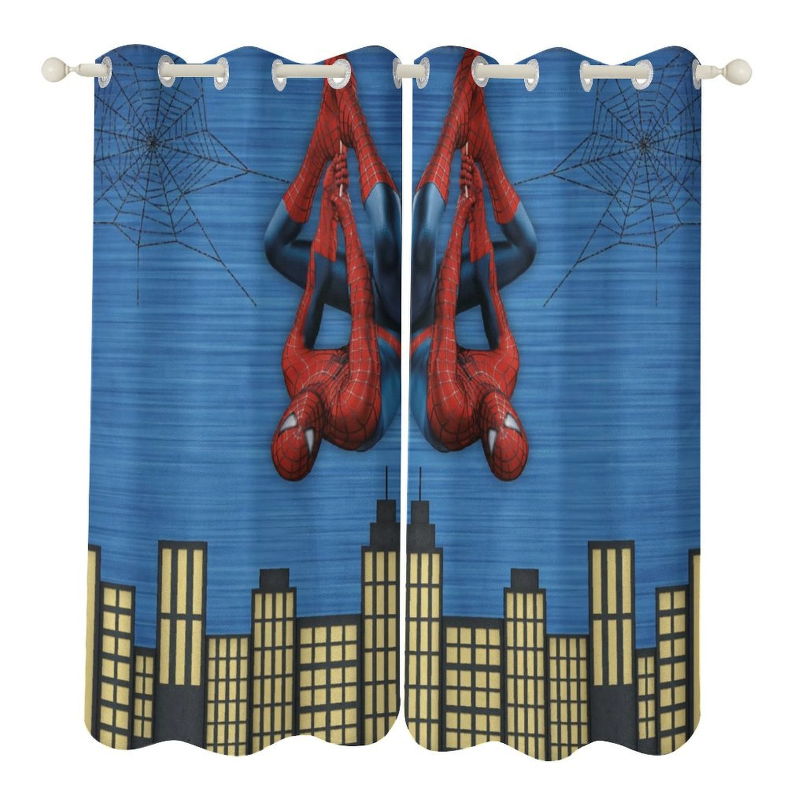 Spider-Man Upside Down Blackout Curtains,Curtains,Curtains for Living ...