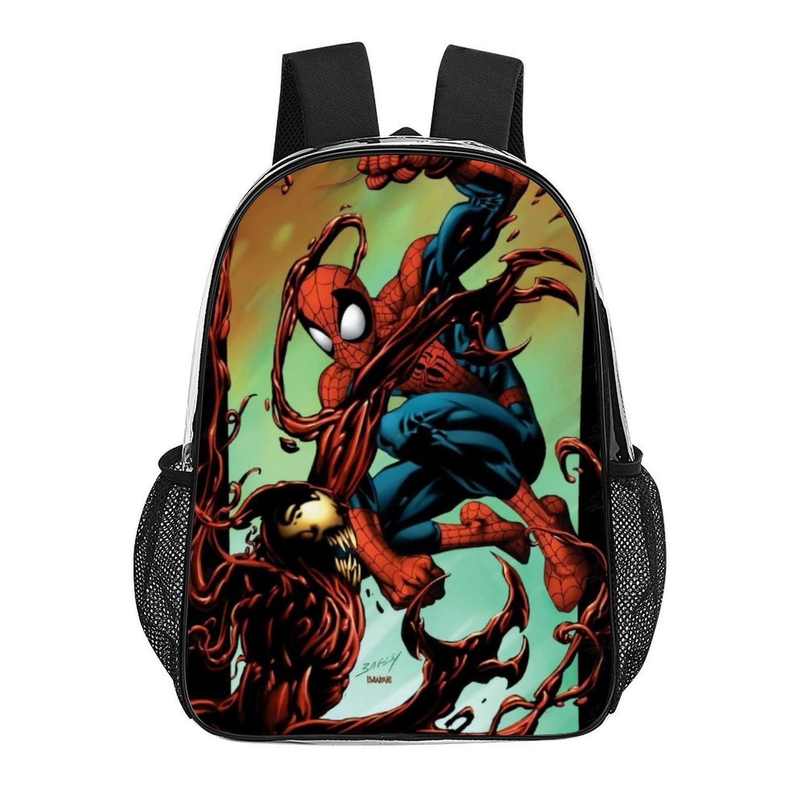 Spider-Man VS Venom 17 Inch Clear PVC Backpack, Transparent Bookbag ...
