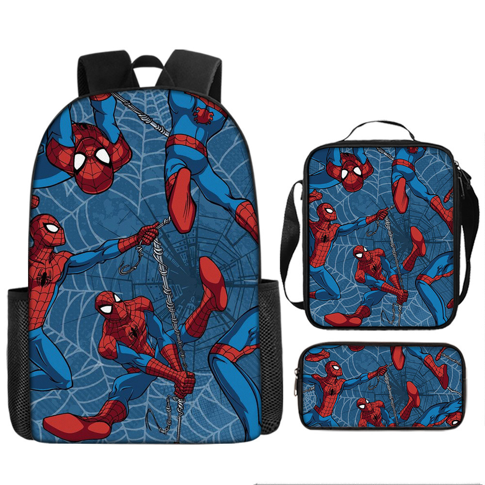 Spider-Man Venom Anime Backpack Set 3 Pieces Lunch Bag and Pencil Case ...