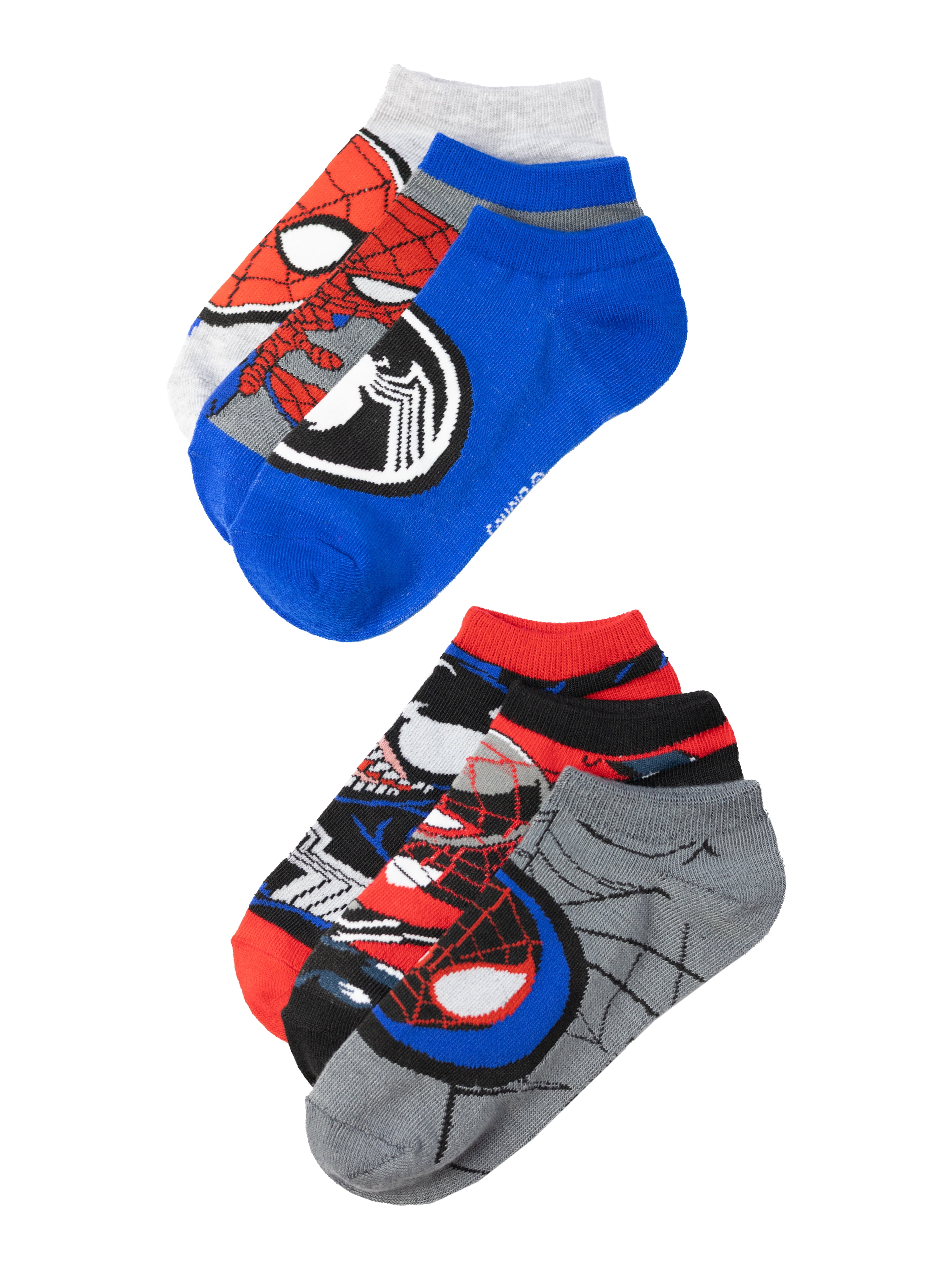 Spider-Man Venom Boys Socks, 6-Pack, No Show Style, Sizes S-L - Walmart.com