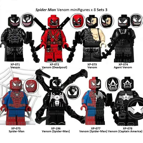 Spider Man Venom Building Block Figure x 8 Sets - Walmart.com