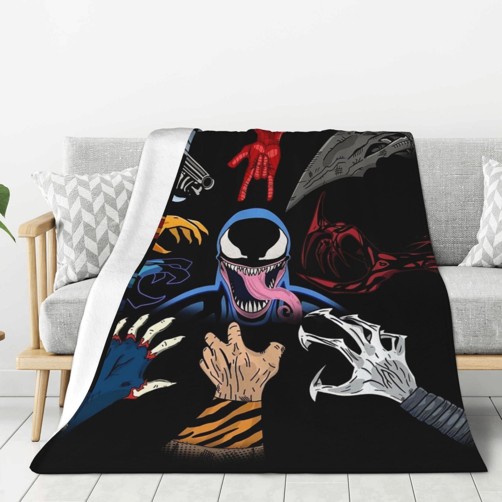 Spider-Man Venom enemies Blanket for Couch,Super Soft Cozy Blankets for ...