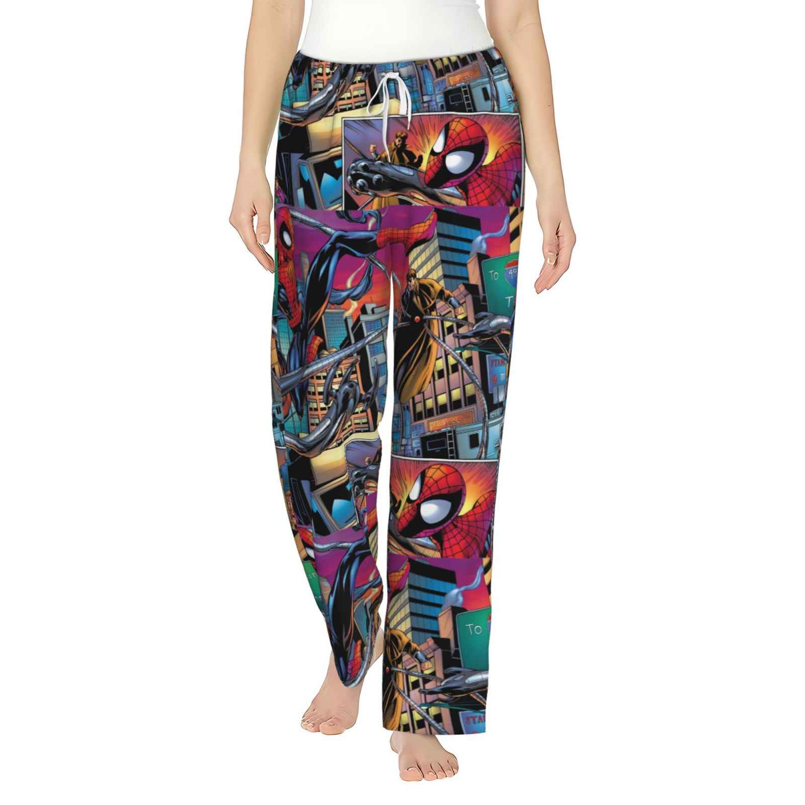 Spider-Man Vs. Doctor Octopus Women'S Pajama Pants，Soft Pajama Pants ...