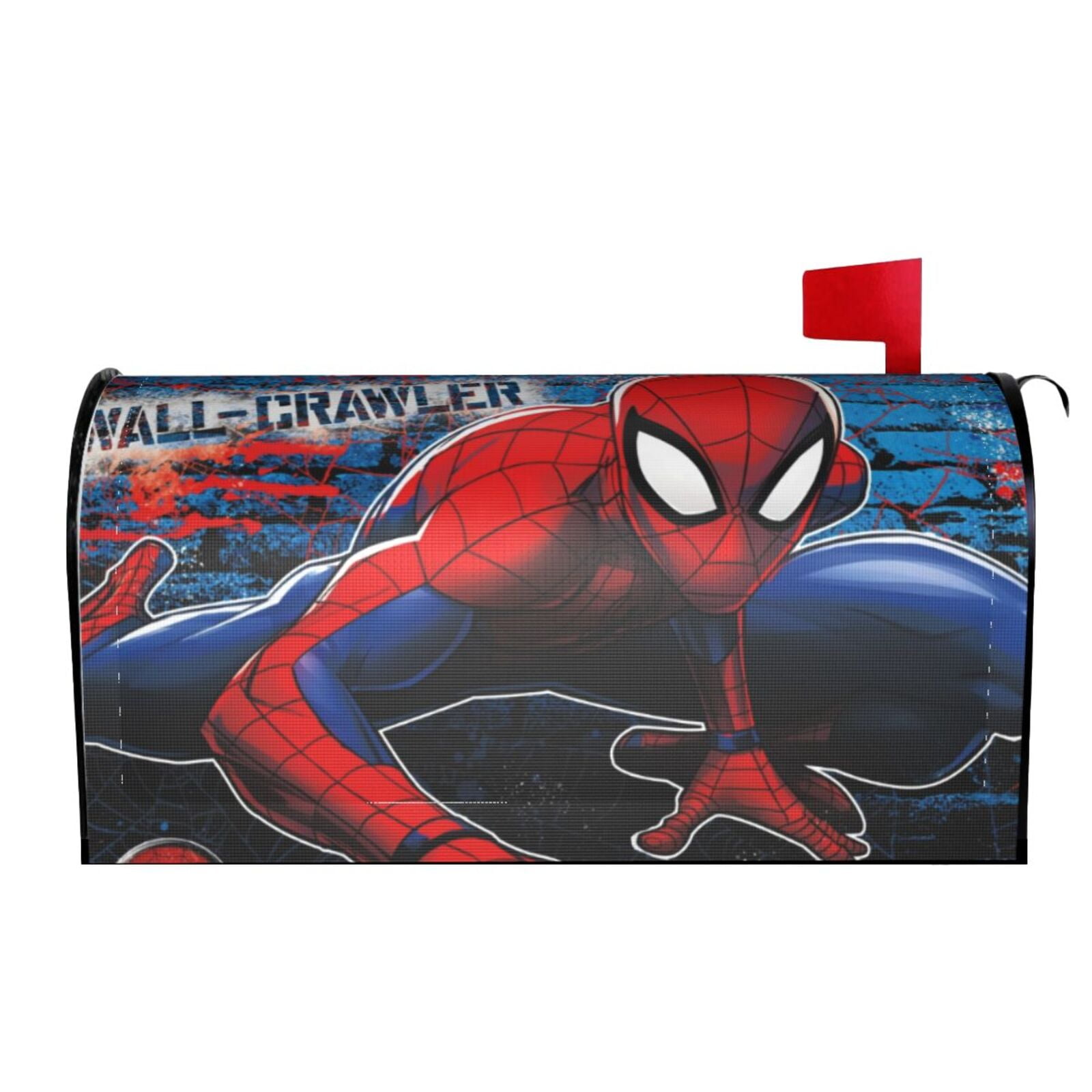 Spider-Man Wall-Crawler Cartoon Character Mailbox Cover Magnetic ...