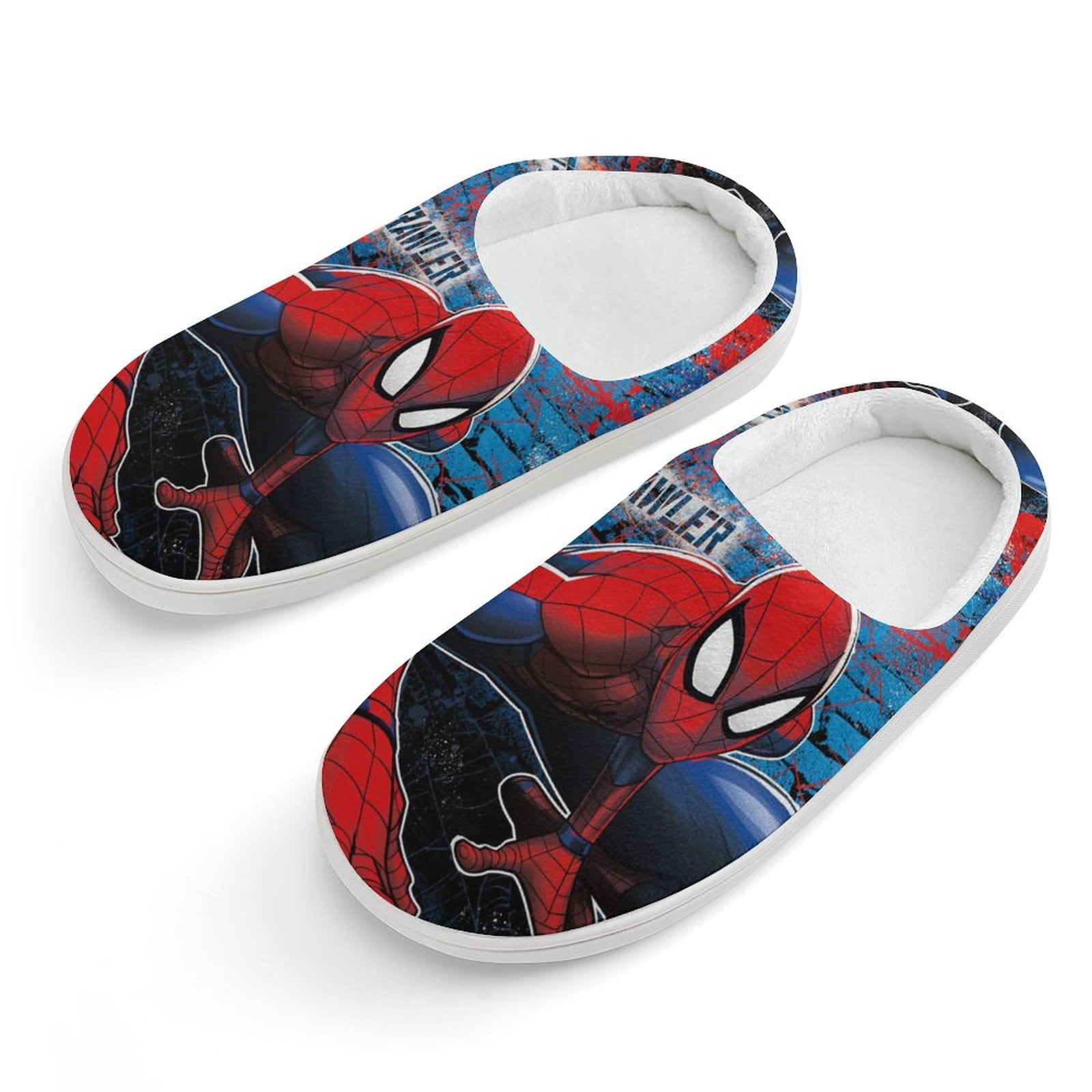 Spider-Man Wall-Crawler Slippers for Kids Girls Boys,Soft Plush Cute ...