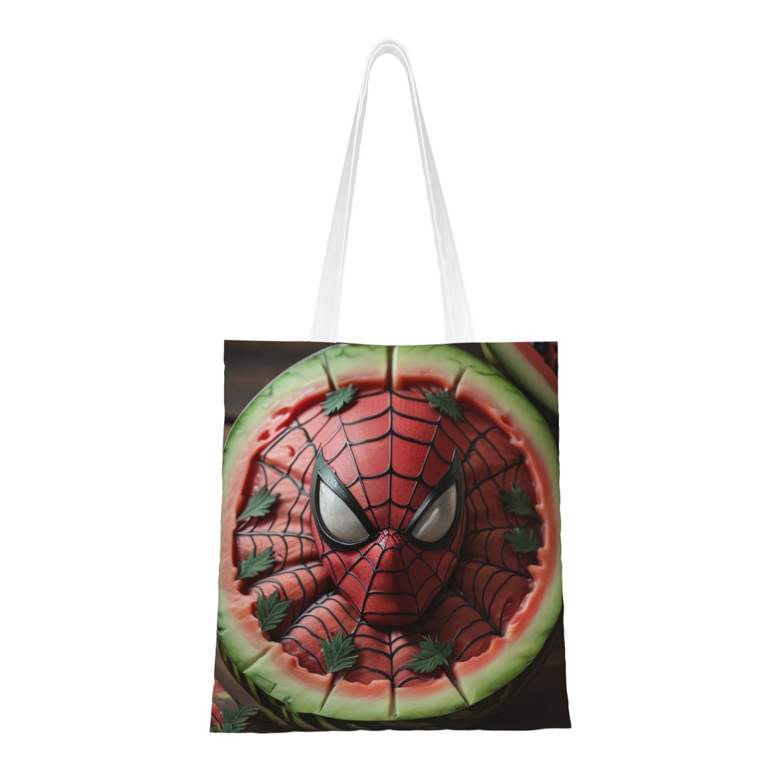 Spider-Man Watermelon Tote Bag For Women Girls Girly Cartoon Canvas ...