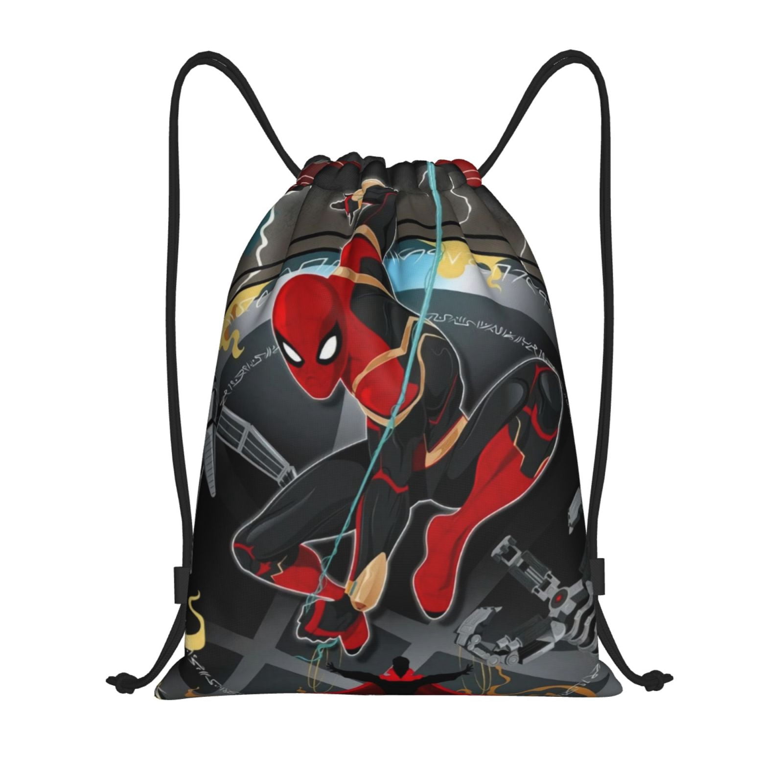 Spider-Man No Way Home Poster Lock Screen Drawstring Backpack ...