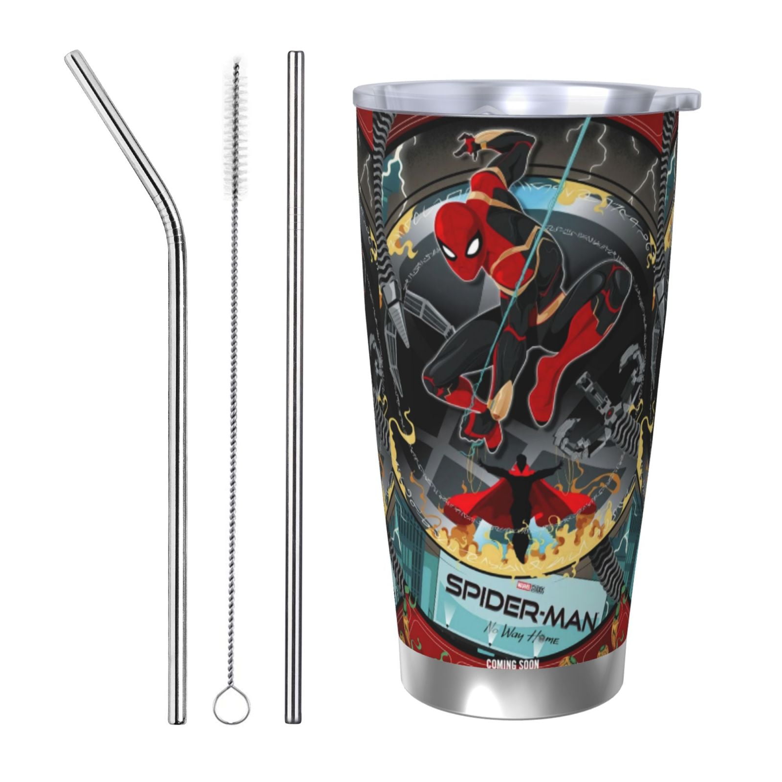 Spider-Man No Way Home Poster Lock Screen Water Bottle,Coffee Cups ...