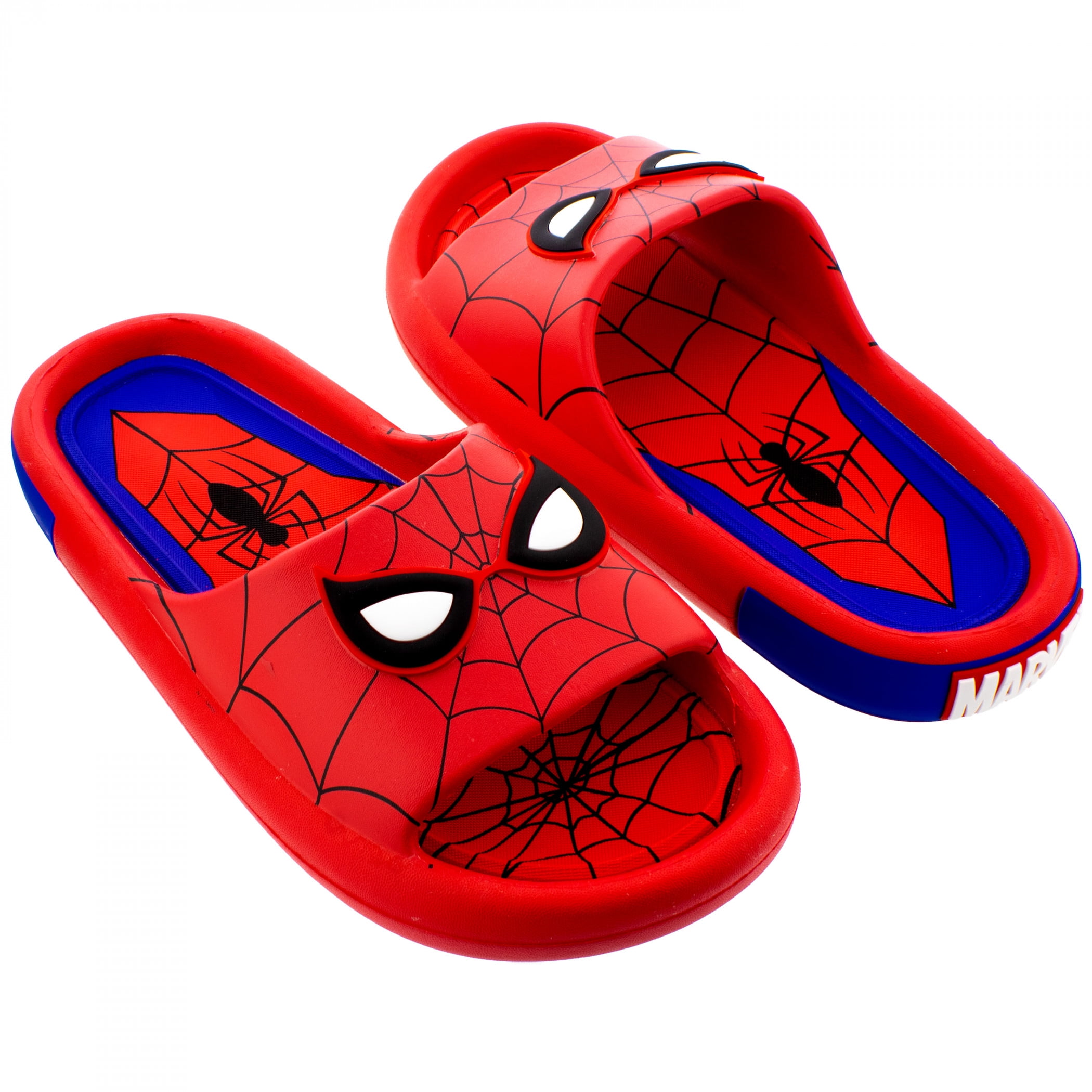 Spider-Man Webbed Mask Men's Slide Sandals-M (9/10) - Walmart.com