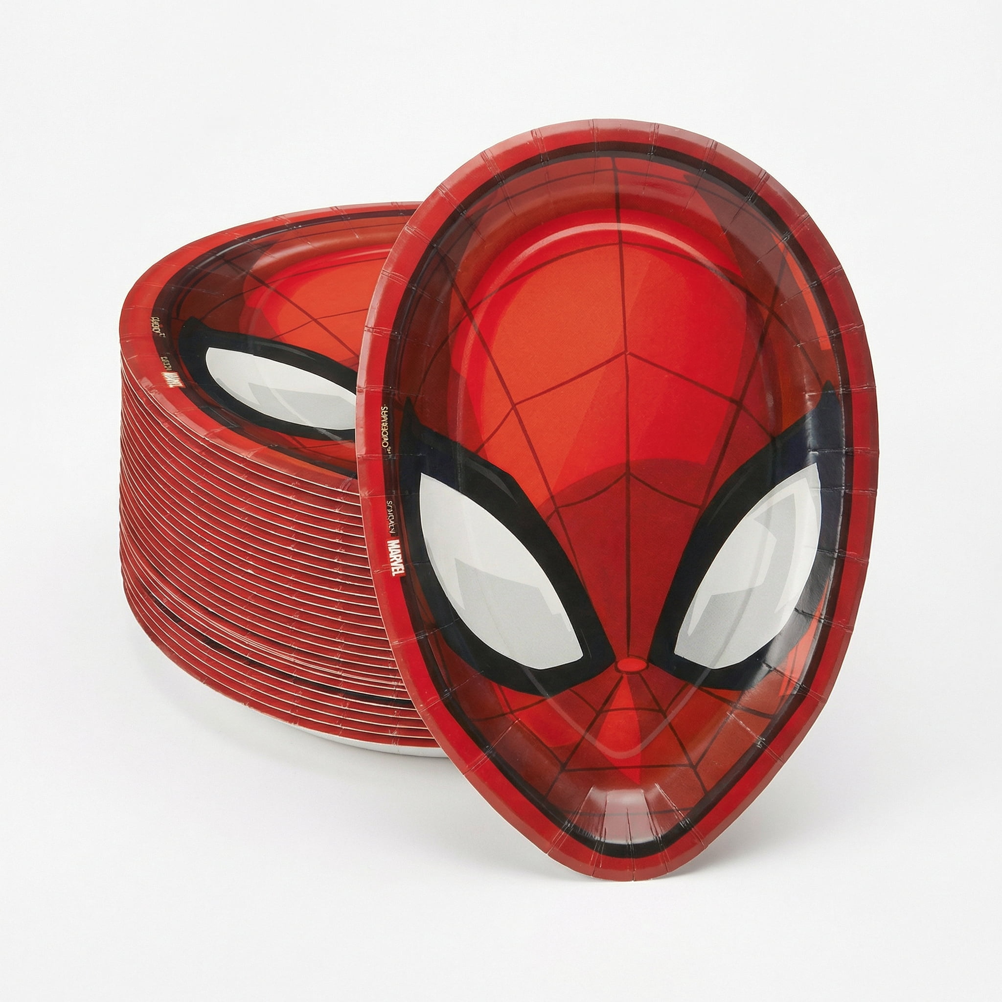 Amscan Spider-Man Webbed Wonder Shaped Disposable Paper Party Plates 80 ...
