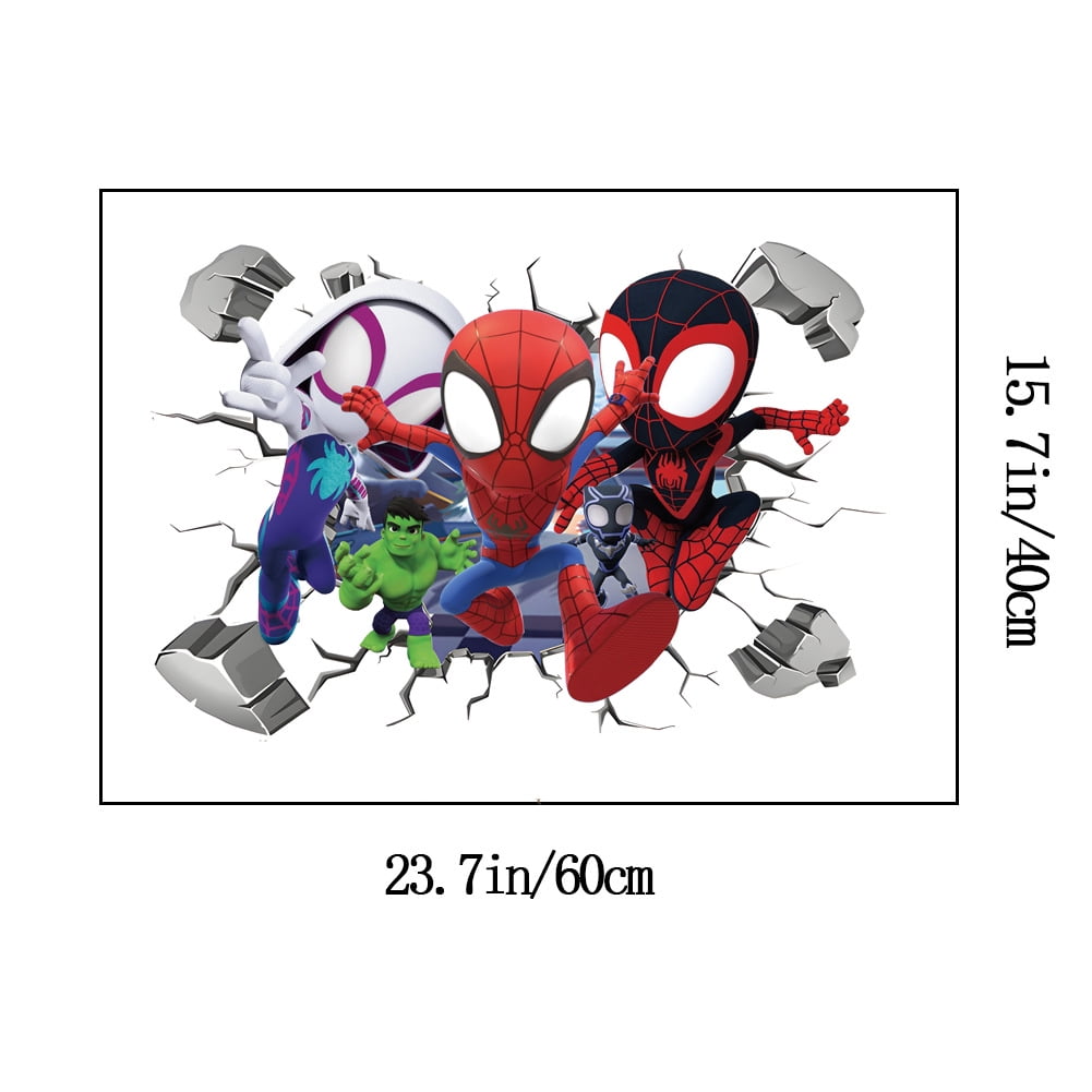 Spider-Man Window Sticker Self-Adhesive Cartoon Anime Hulk Marvel ...