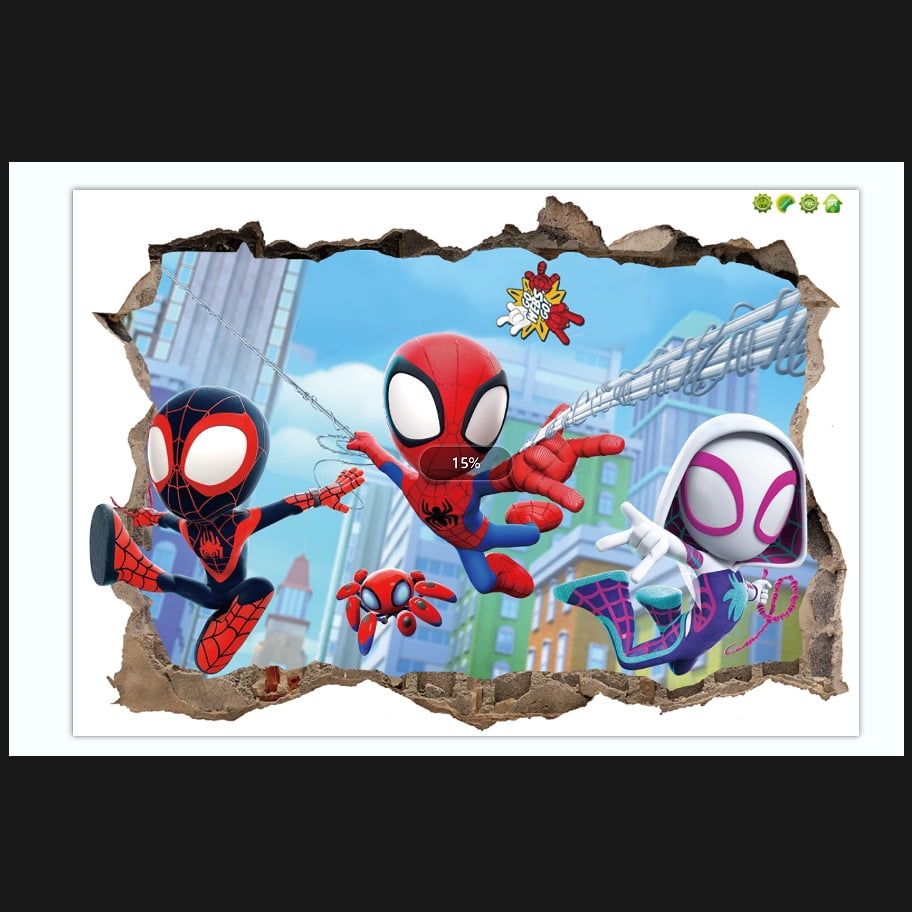 Spider-Man Window Sticker Self-Adhesive Cartoon Anime Hulk Marvel ...