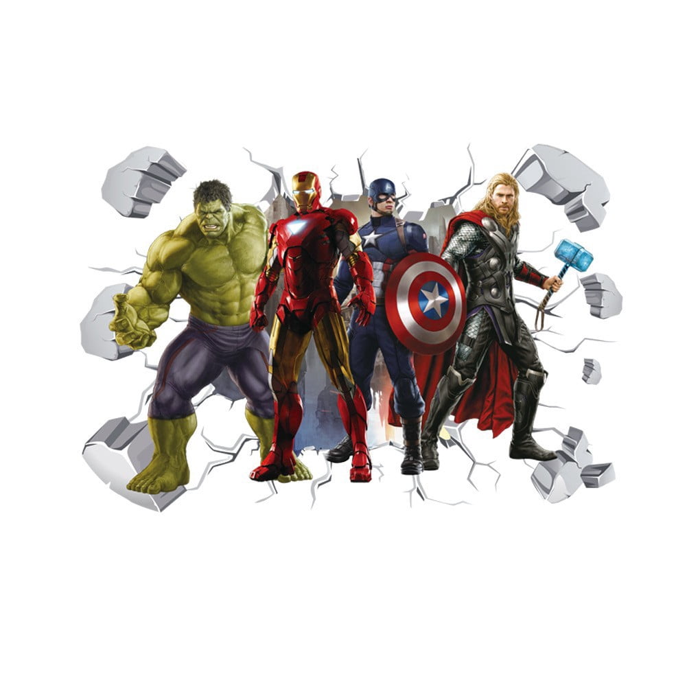 Spider-Man Window Sticker Self-Adhesive Cartoon Anime Hulk Marvel ...