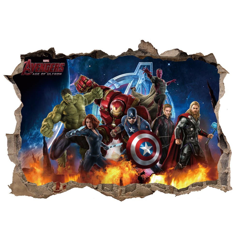 Spider-Man Window Sticker Self-Adhesive Cartoon Anime Hulk Marvel ...