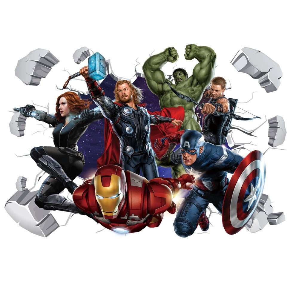 Spider-Man Window Sticker Self-Adhesive Cartoon Anime Hulk Marvel ...
