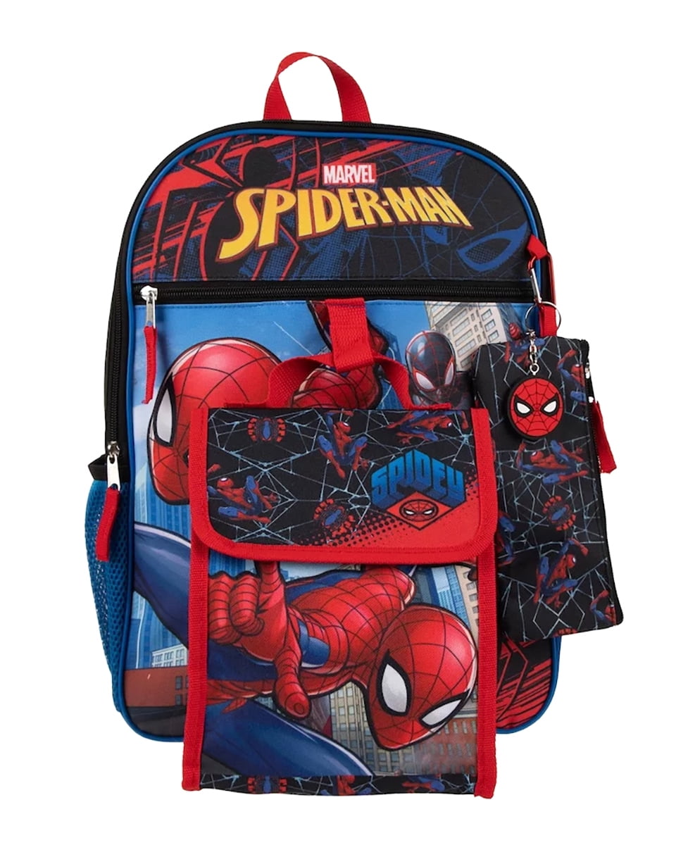 Marvel Spider-Man Miles Morales and Spidey 5-Piece 16" Youth Backpack ...