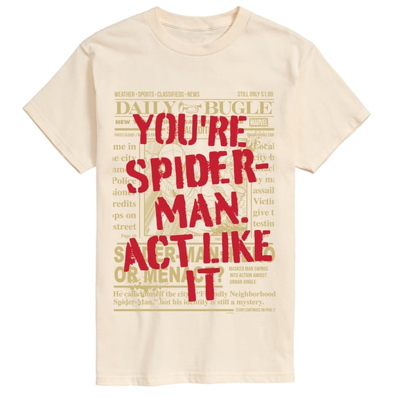 Spider-Man - You're Spiderman, Act Like It Newspaper - Men's Short ...