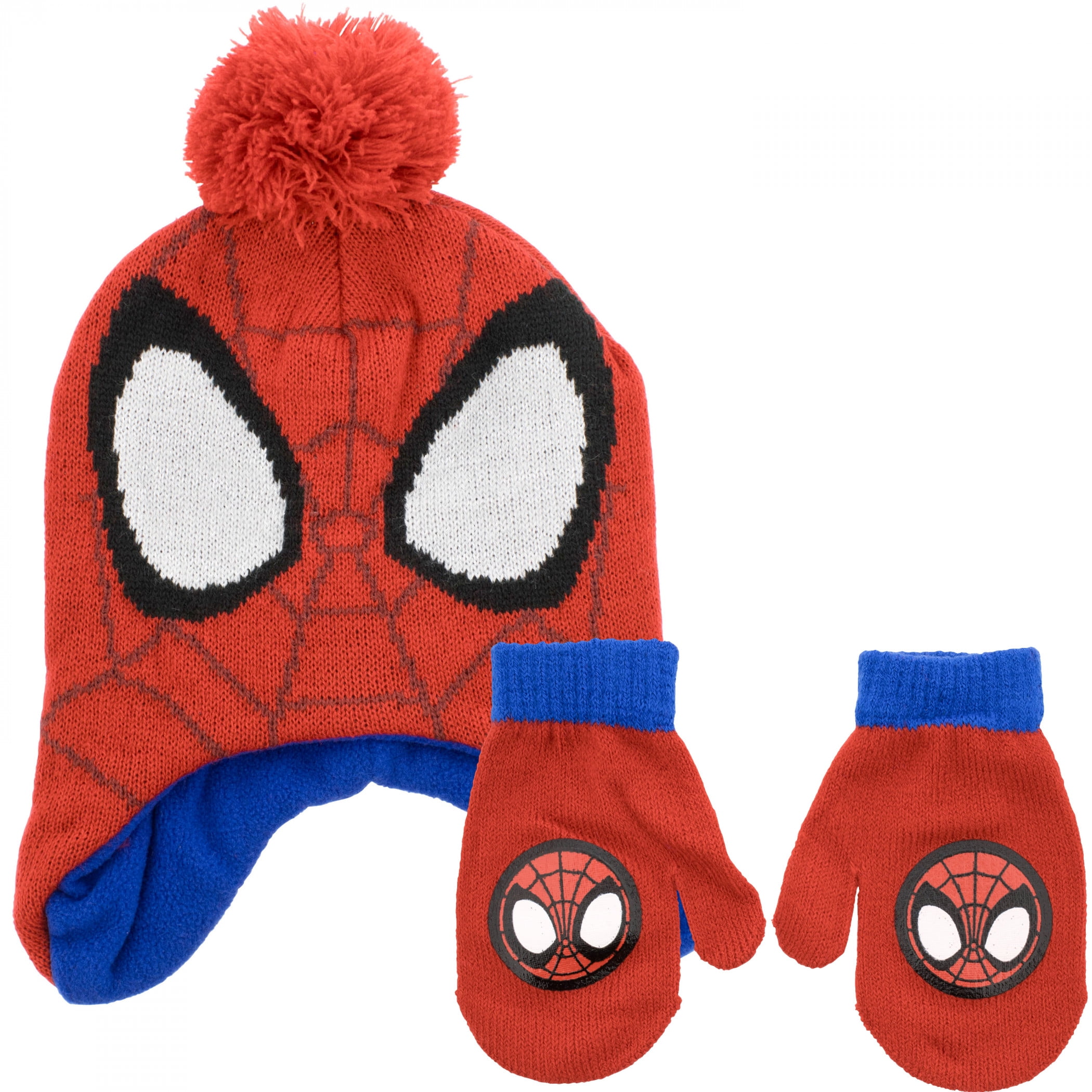 Spider-Man Youth Pom Beanie and Mittens - Walmart.com