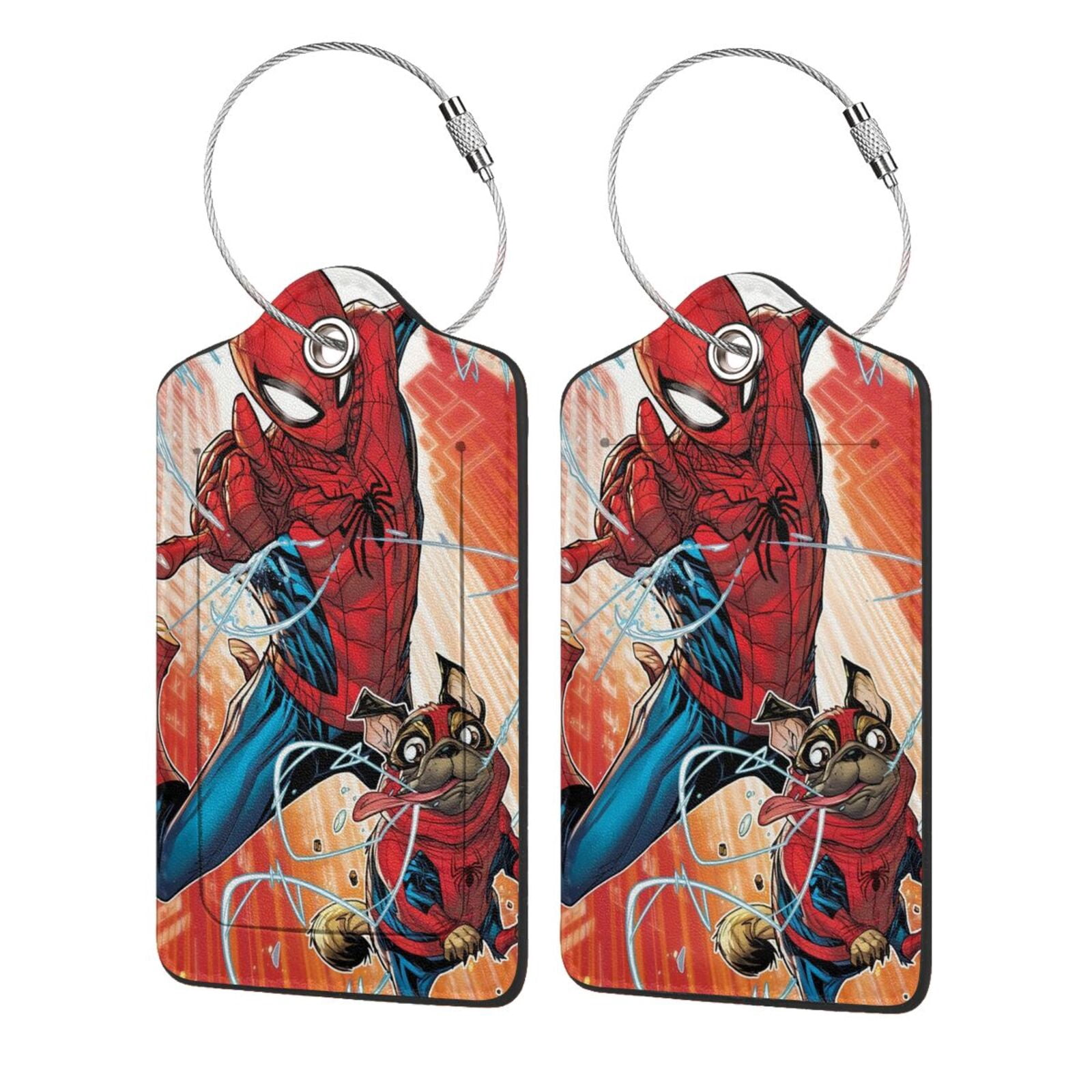 Spider-Man and Dog Luggage Tags for Suitcases Travel ID Identification ...