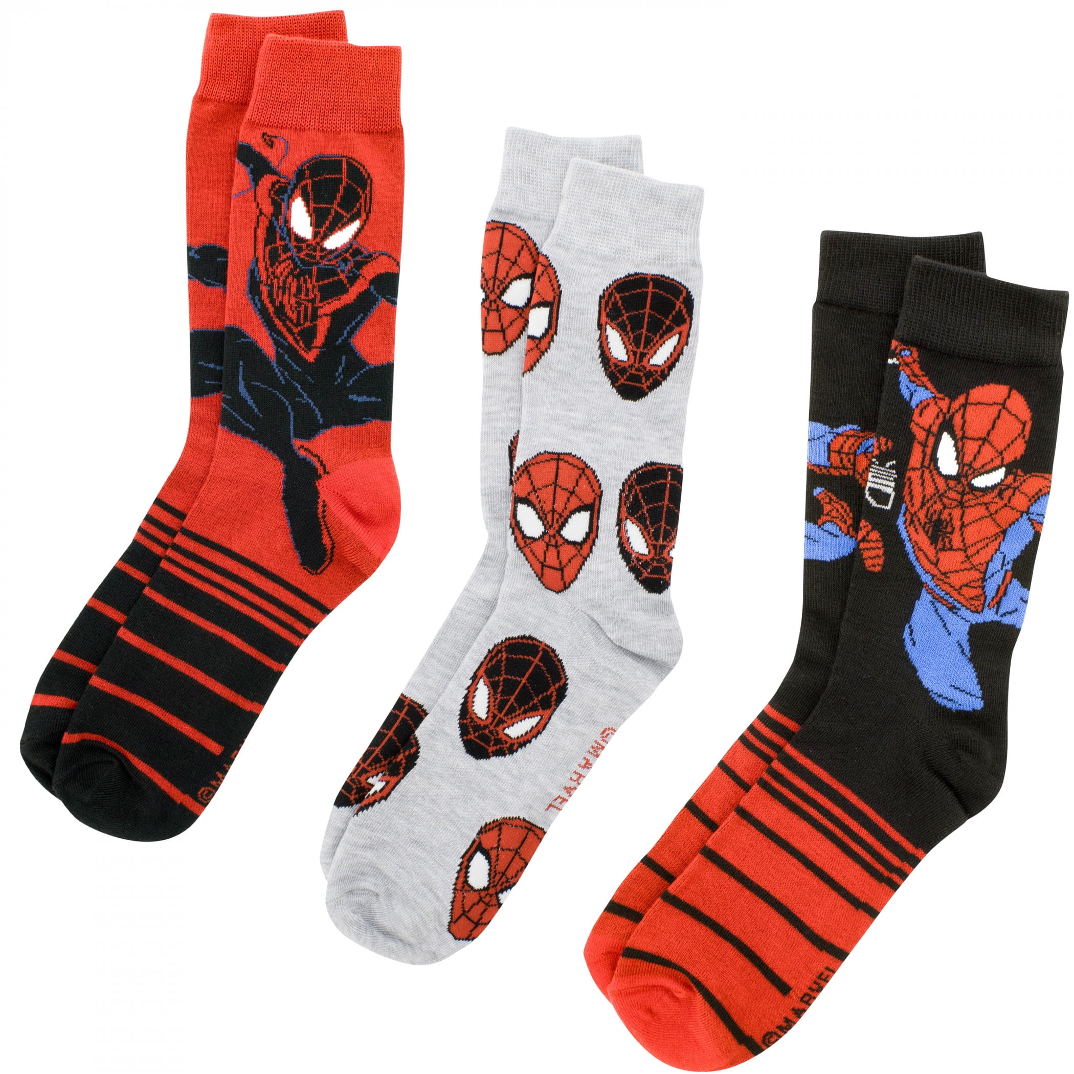 Spider Man 887690 Crew Socks - Pack of 3 - Walmart.com