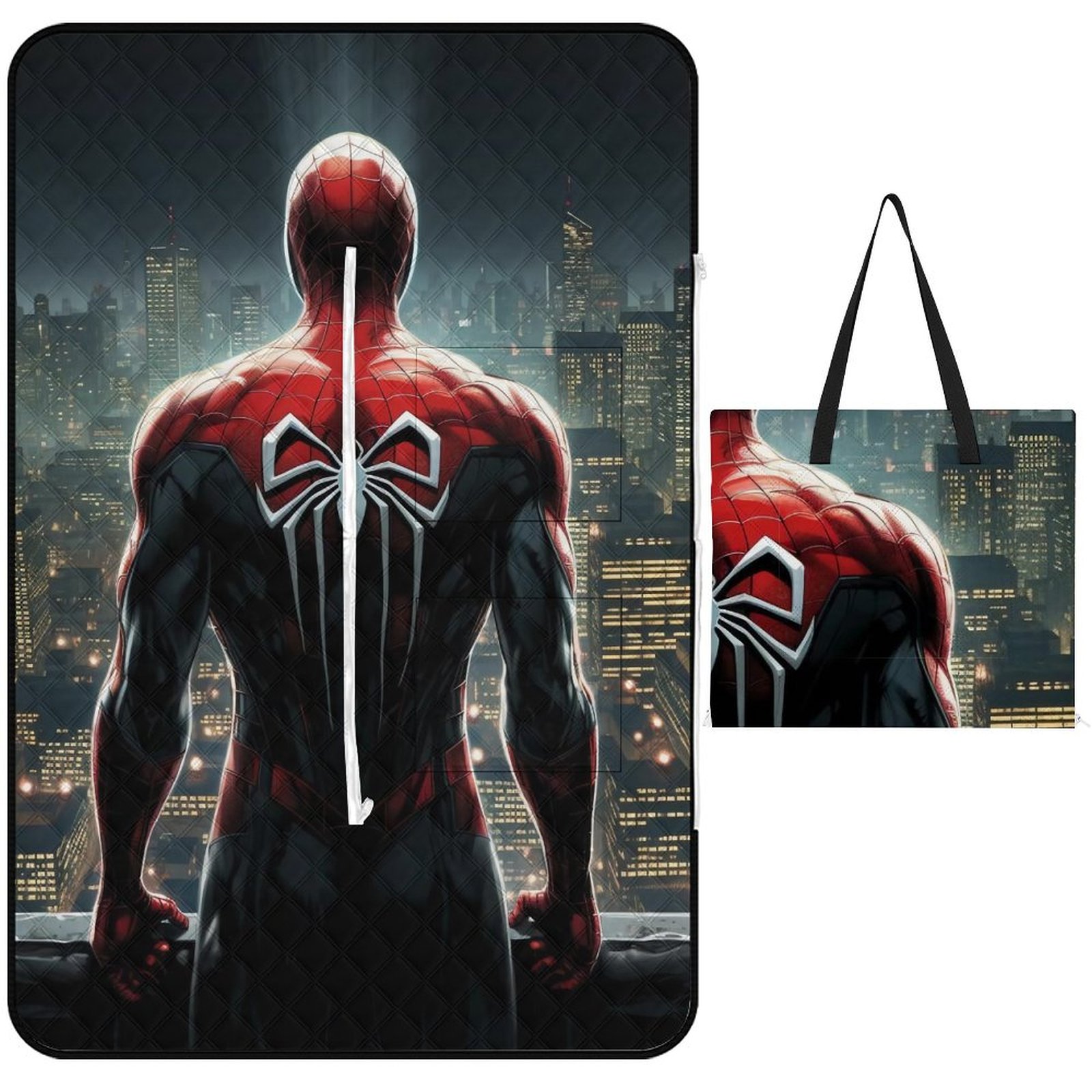 Spider-Man from behind Picnic Blanket,Foldable Waterproof Sand Mat ...