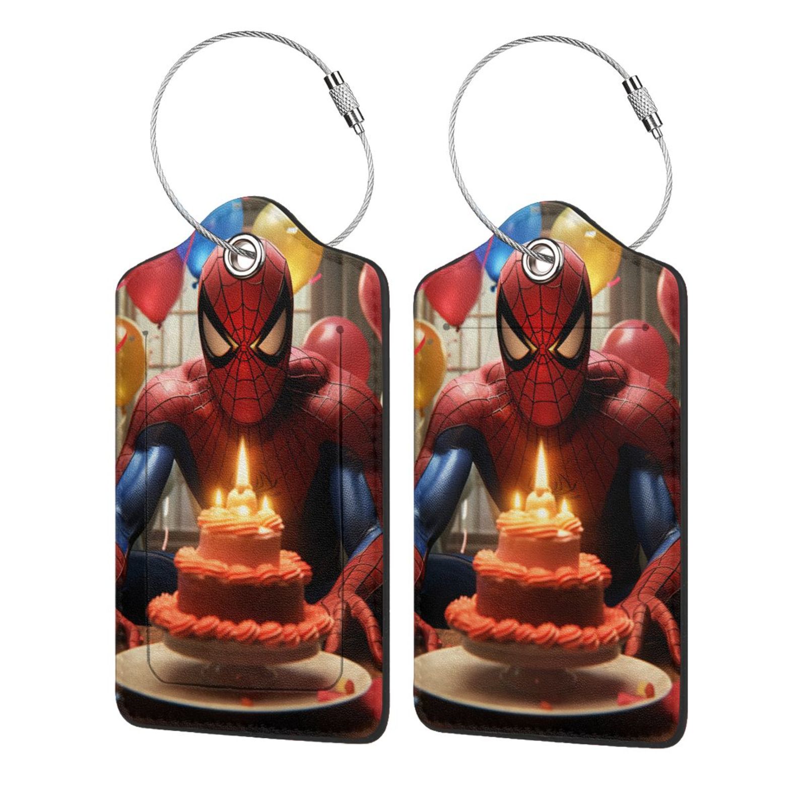 Spider-Man birthday Luggage Tags for Suitcases Travel ID Identification ...