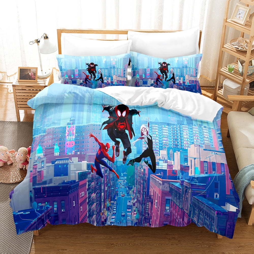 Spider-Man cartoon three-piece set, including quilt cover and ...