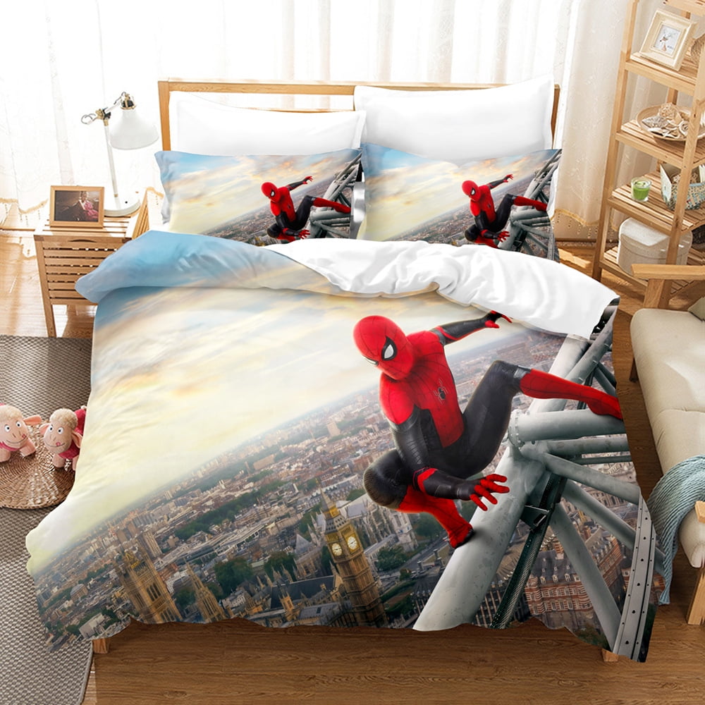 Spider-Man cartoon three-piece set, including quilt cover and ...