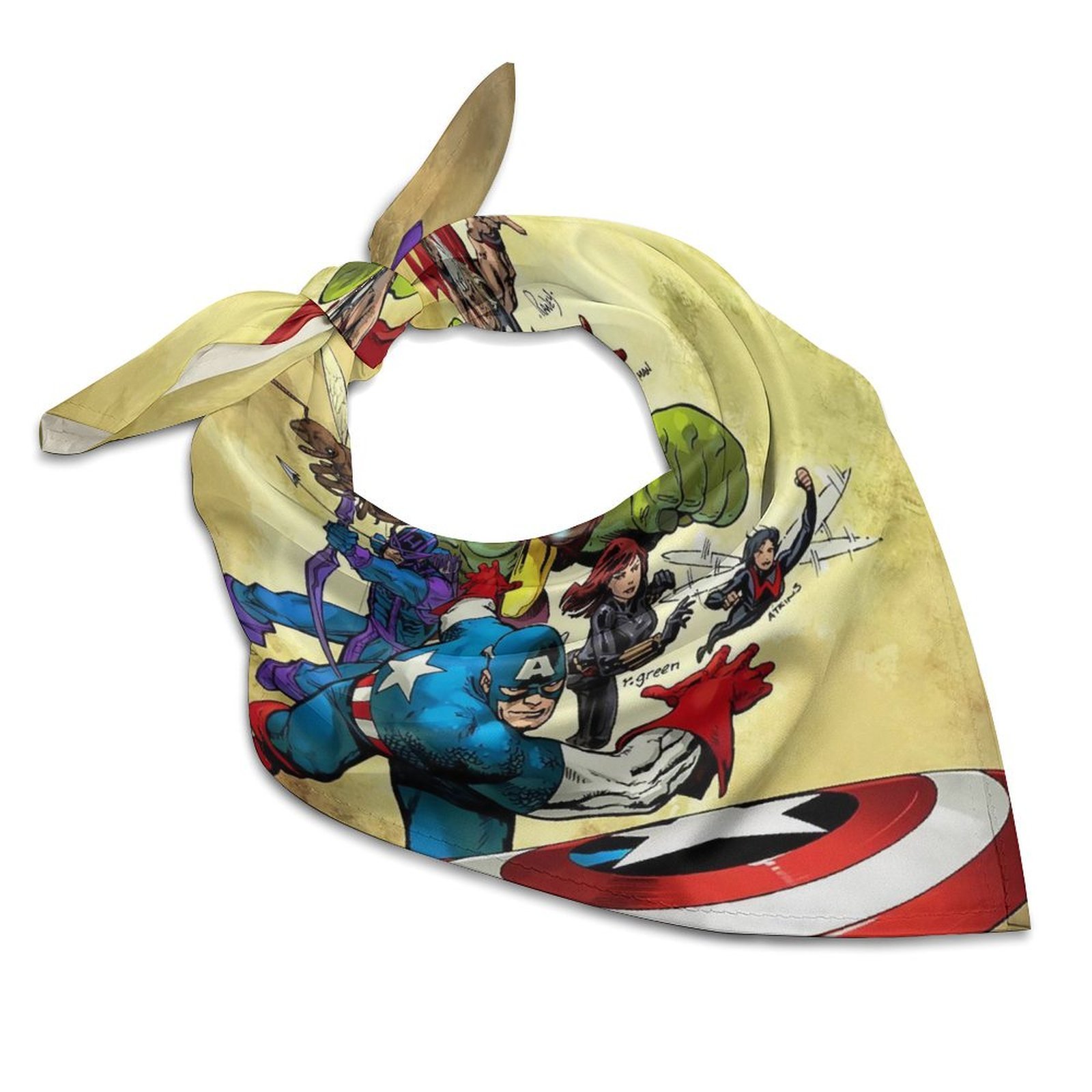 Spider-Man000258 Square Satin Head Scarf Hair Scarves Silk-like Bandana ...