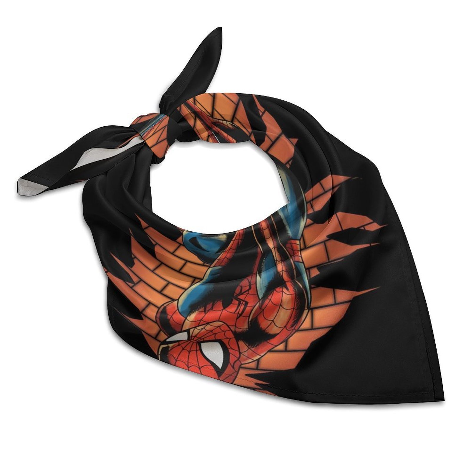 Spider-Man0020 Square Satin Head Scarf Hair Scarves Silk-like Bandana ...