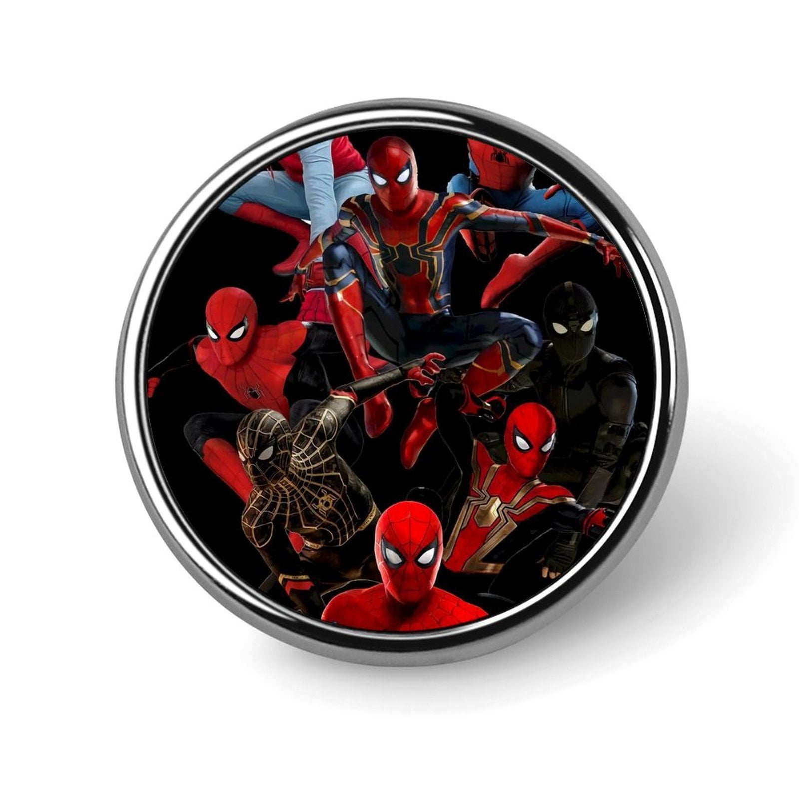 Spider-Man00545 DIY Round Badge Aluminum Alloy Badges Fashionable Lapel ...