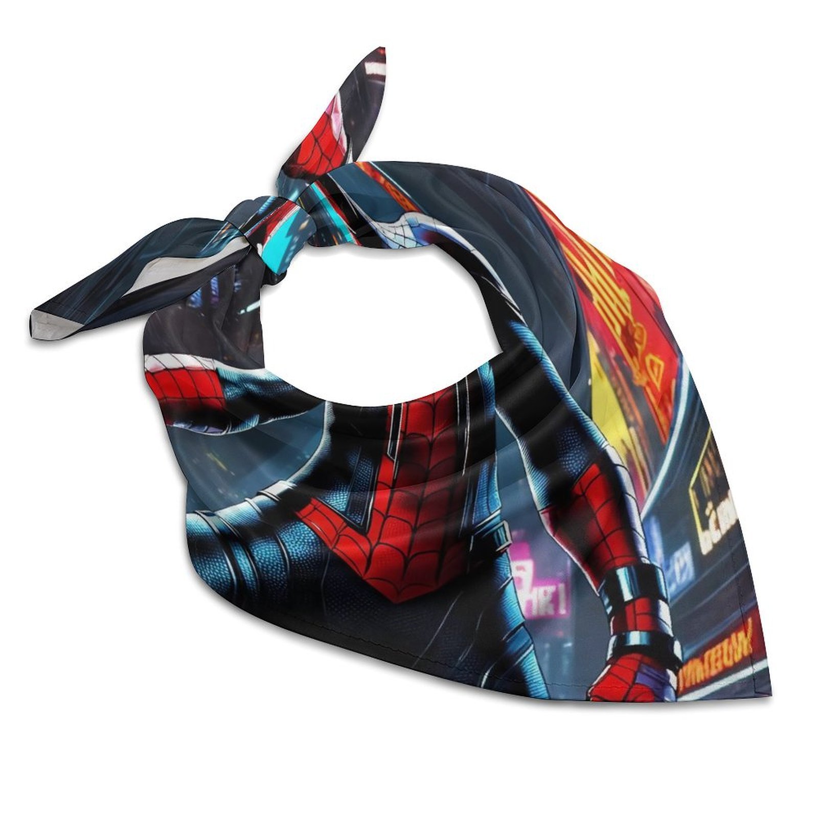 Spider-Man0365 Square Satin Head Scarf Hair Scarves Silk-like Bandana ...