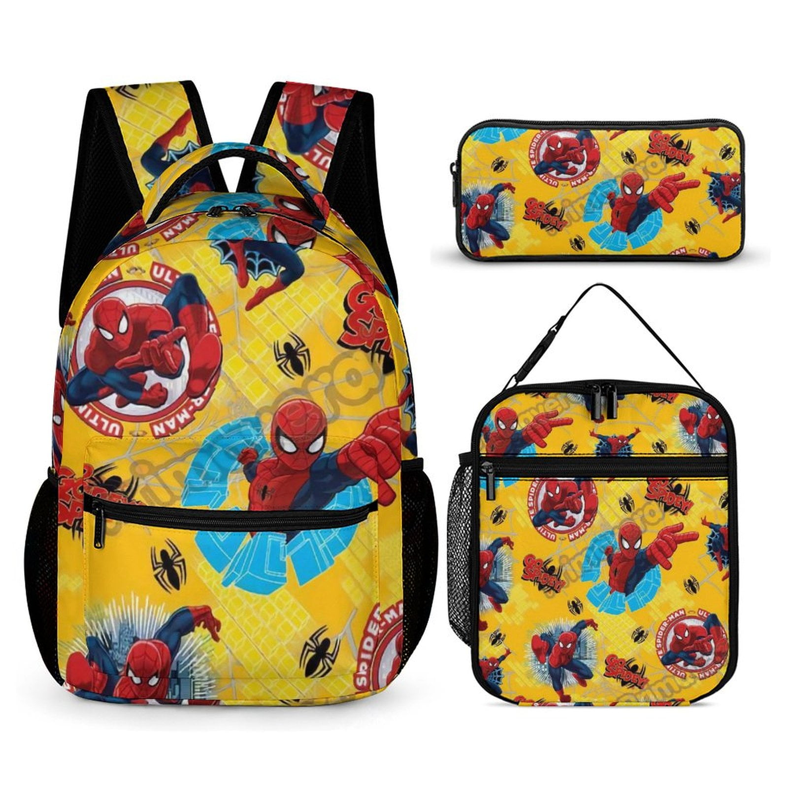 Spider-Man1540 3 Pcs Backpacks Set with Thermal Insulated Lunch Bag ...
