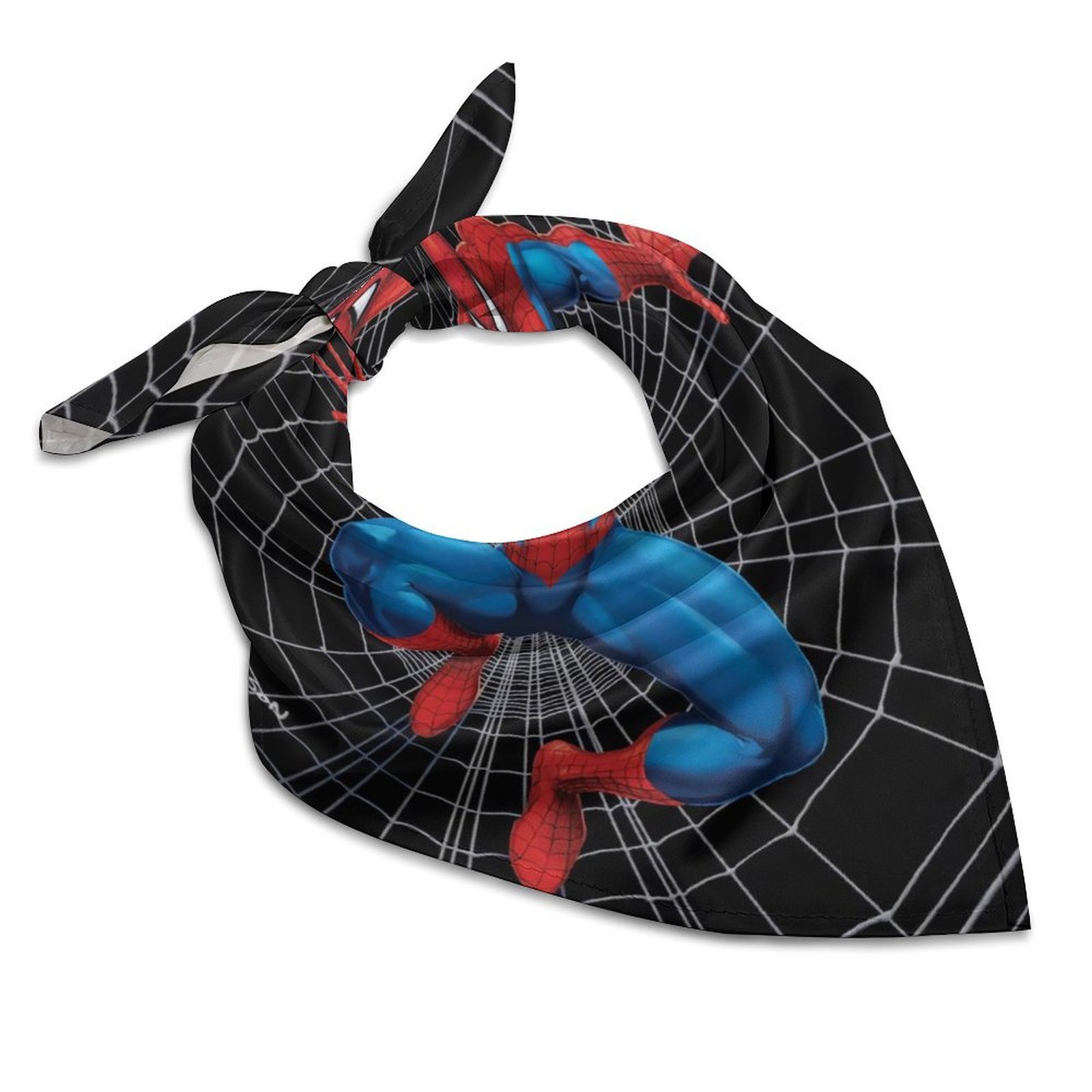 Spider-Man19723 Square Satin Head Scarf Hair Scarves Silk-like Bandana ...
