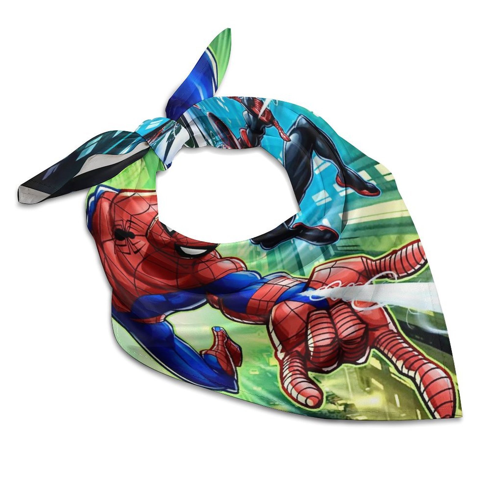 Spider-Man26965 Square Satin Head Scarf Hair Scarves Silk-like Bandana ...