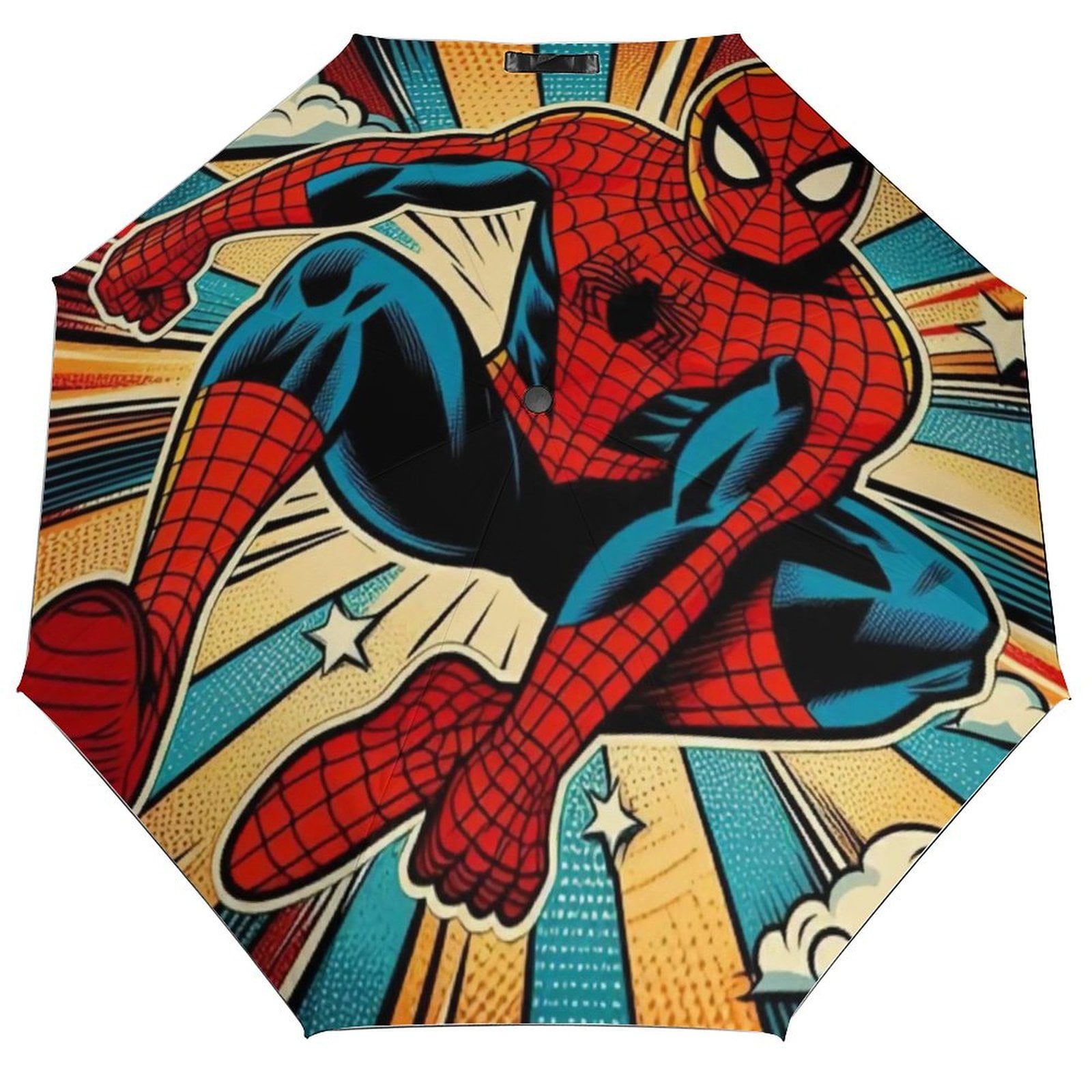 Spider-Man3657 Travel Automatic Folding Rain Umbrellas with Cover Bag ...