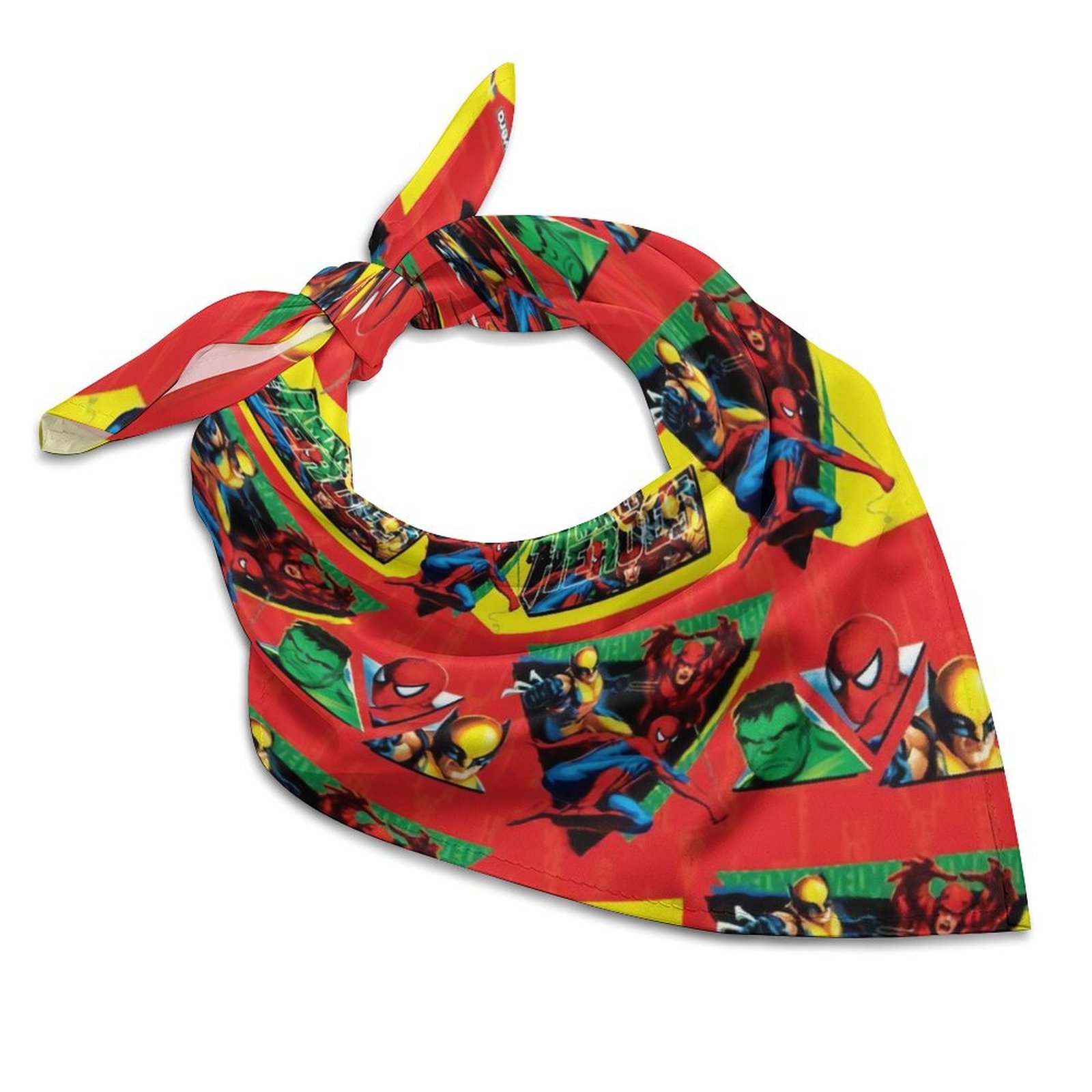 Spider-Man3658 Square Satin Head Scarf Hair Scarves Silk-like Bandana ...
