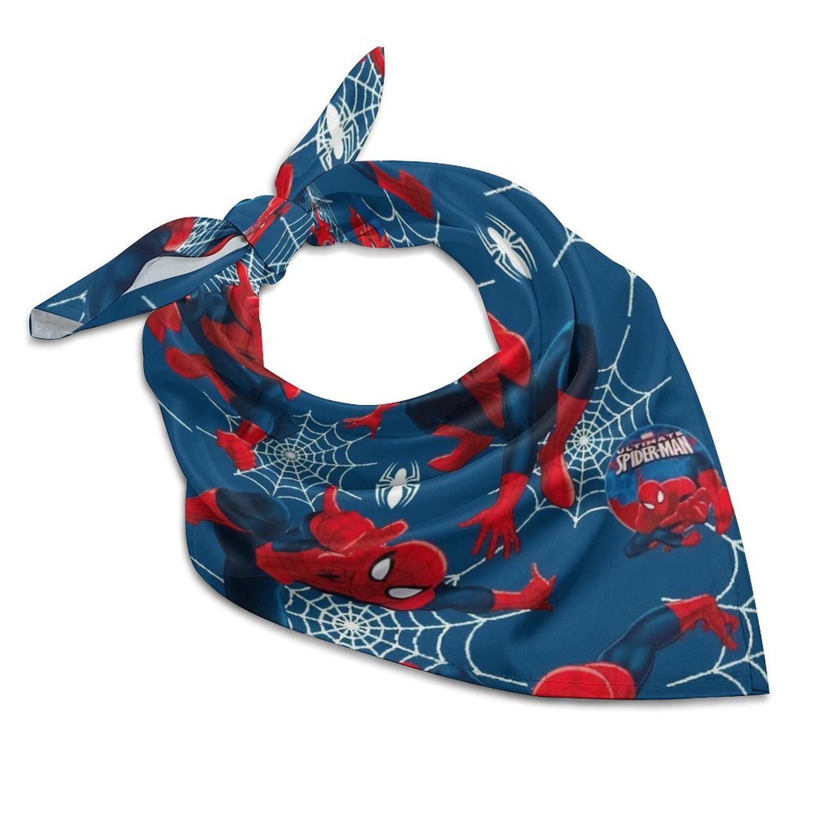 Spider-Man36589 Square Satin Head Scarf Hair Scarves Silk-like Bandana ...
