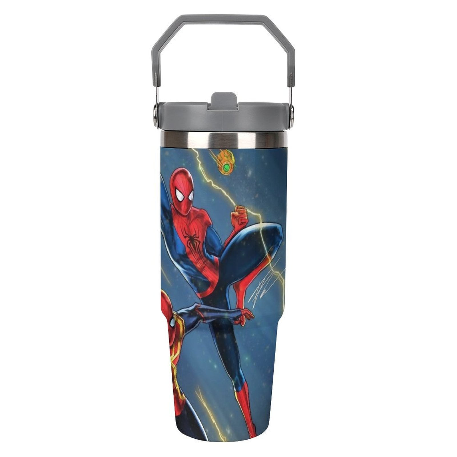 Spider-Man39715 Stainless Steel Tumbler Car Cup 30 Oz with Handles ...