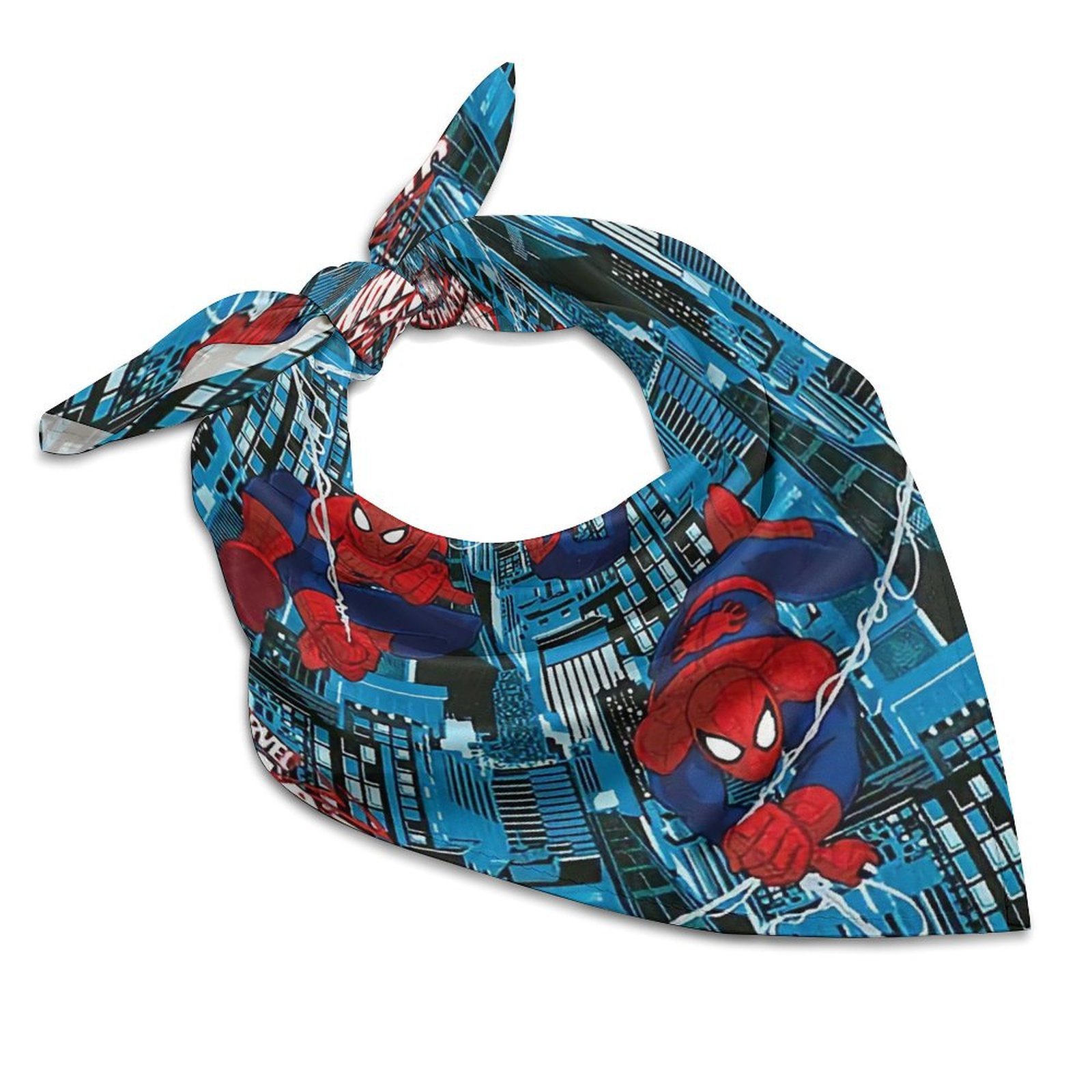 Spider-Man56 Square Satin Head Scarf Hair Scarves Silk-like Bandana ...