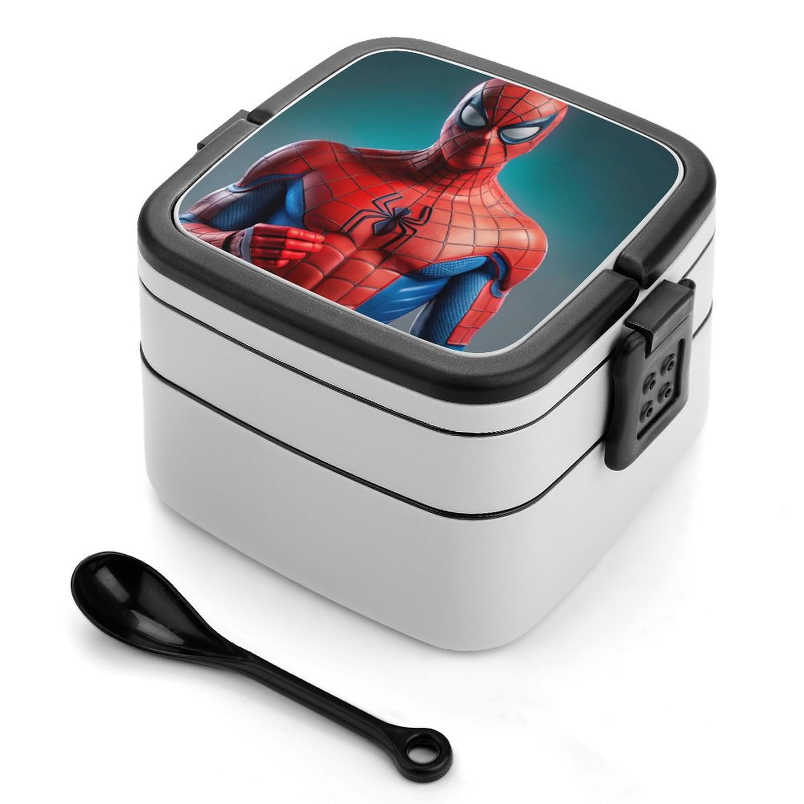 Spider-Man612 Reusable Bento Boxes Lunch Box Double Layer Stackable ...