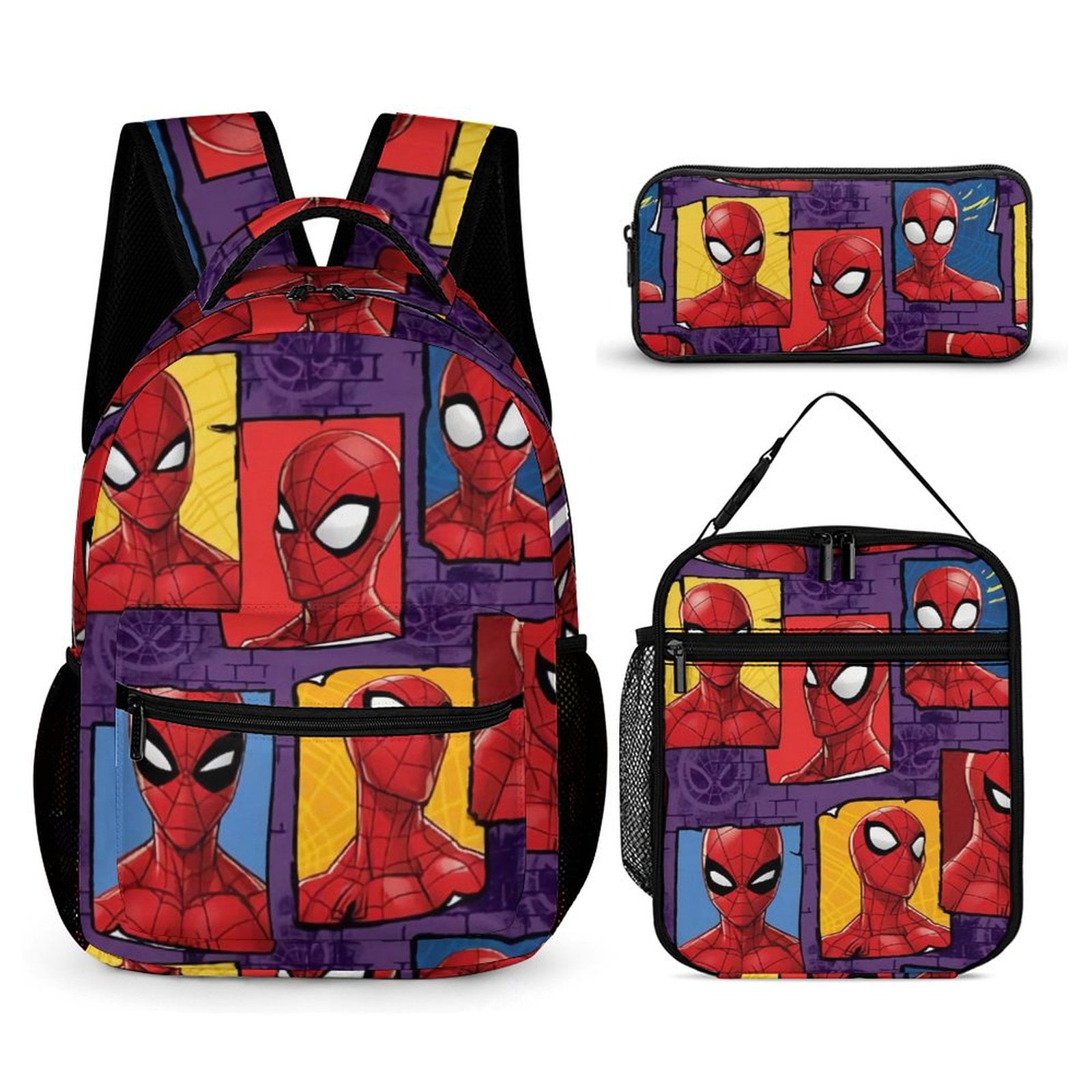 Spider-Man65598 3 Pcs Backpacks Set with Thermal Insulated Lunch Bag ...