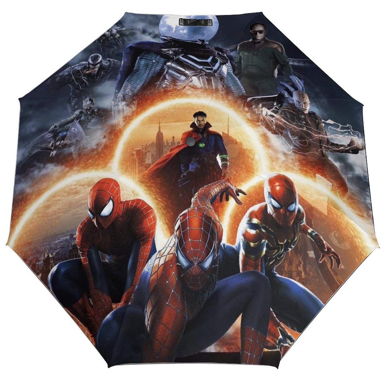 Spider-Man659 Travel Automatic Folding Rain Umbrellas with Cover Bag ...
