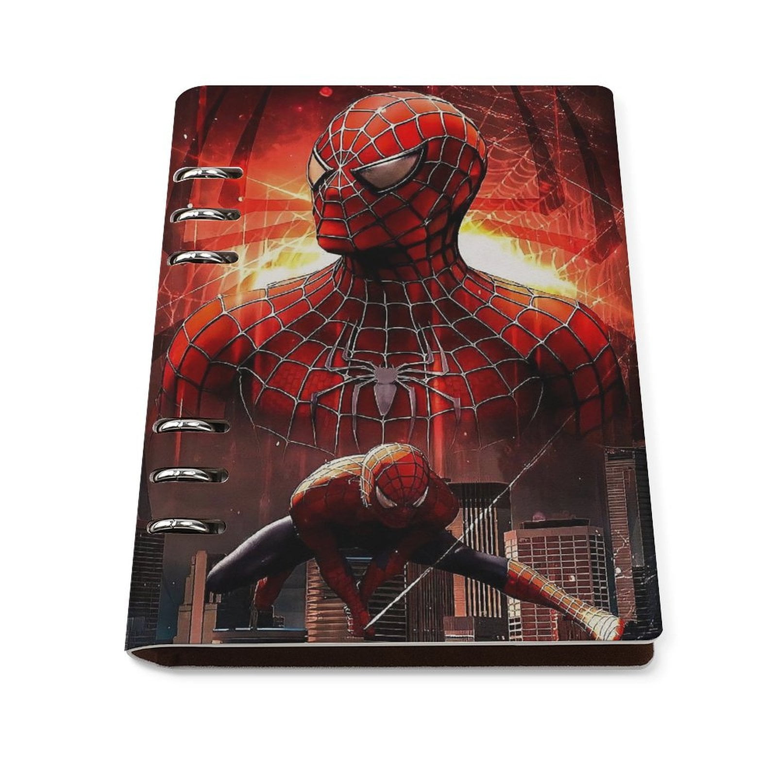Spider-Man698 Refillable Leather A5 Loose Leaf Notebook, Loose Leaf ...