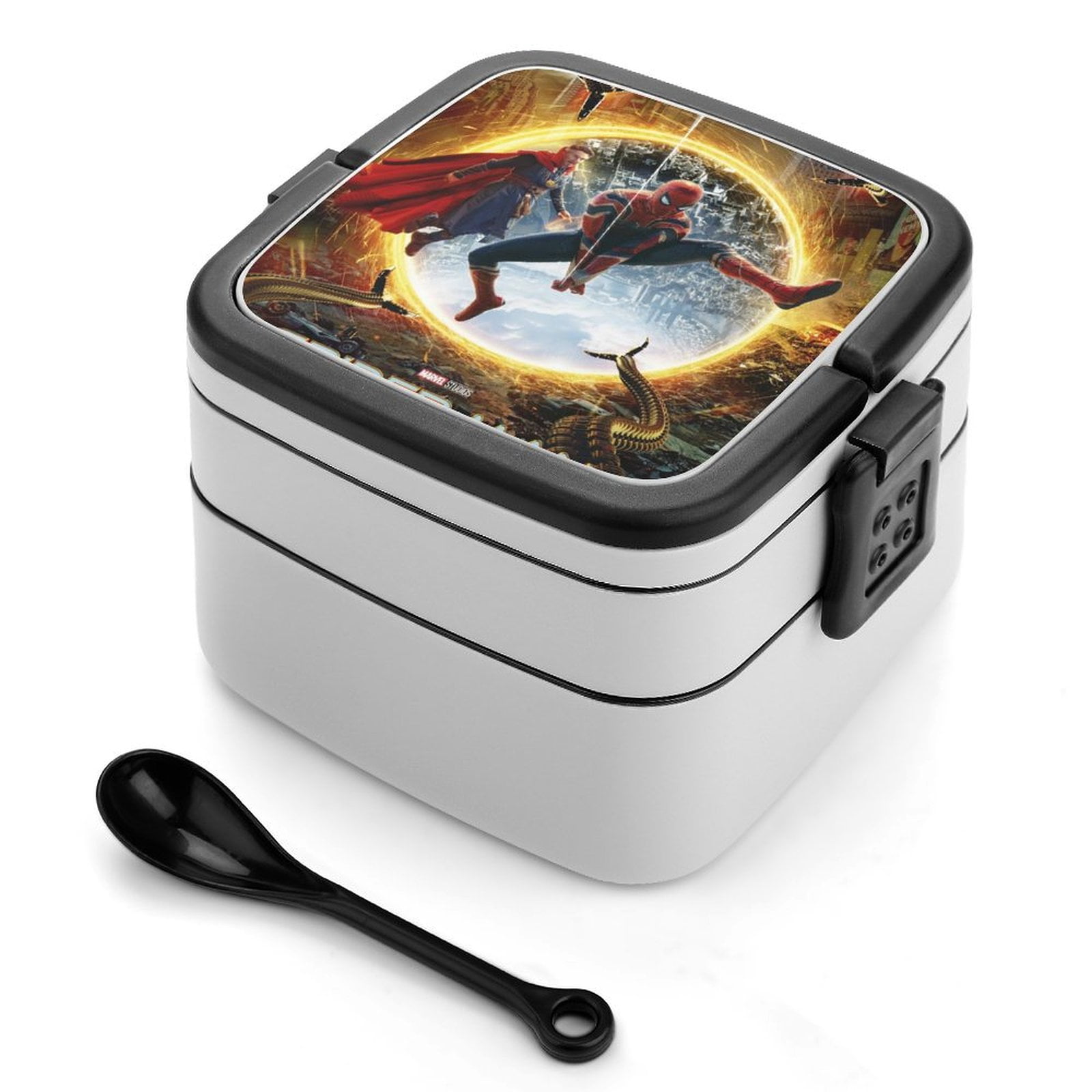 Spider-Man854 Reusable Bento Boxes Lunch Box Double Layer Stackable ...